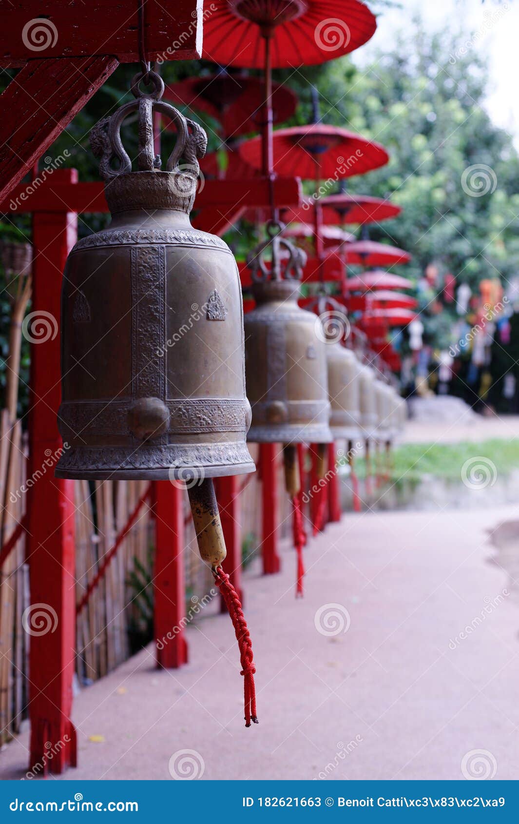Ringing Buddhist Bell In Nepali Temple Royalty-Free Stock Photo ...