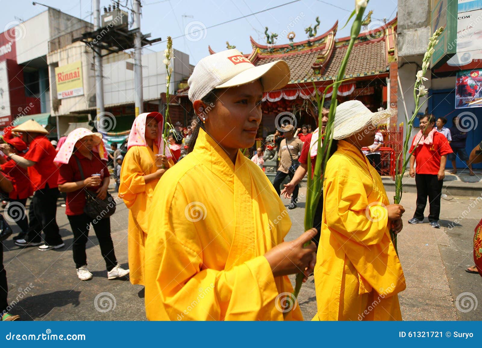 Buddhist ritual editorial photo. Image of yellow, temple - 61321721