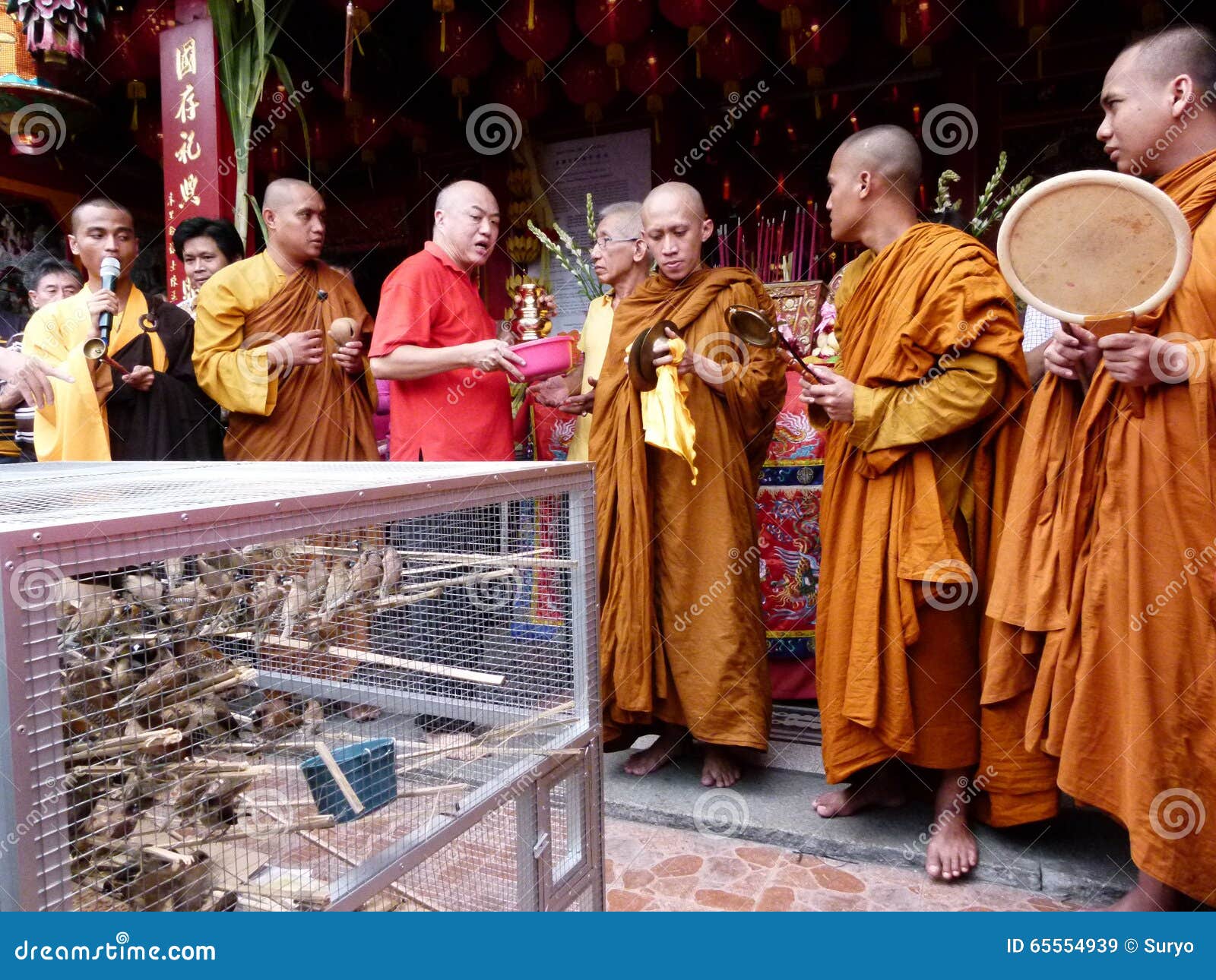Buddhist ritual editorial stock image. Image of leading - 65554939