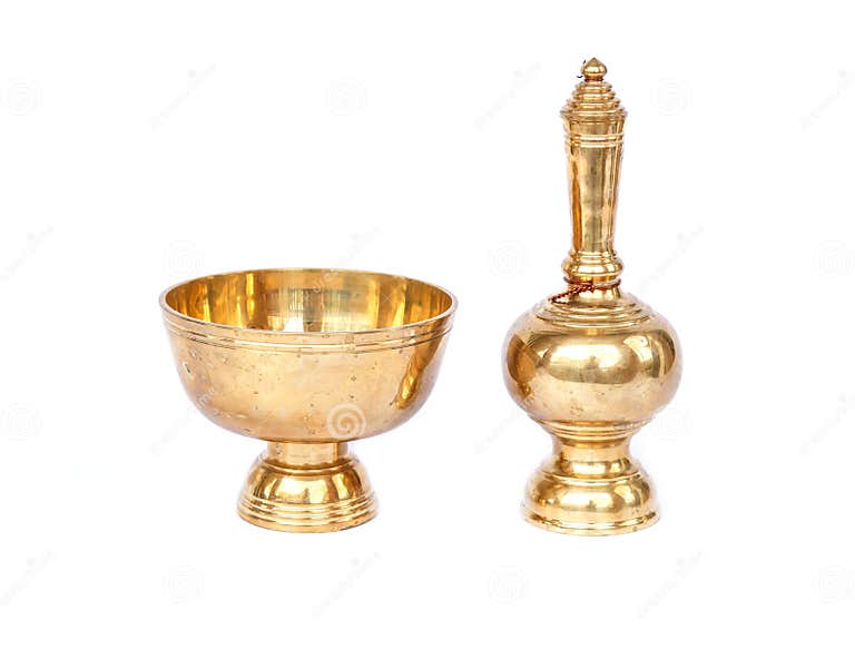 Buddhist S Grail Isolated on White Background Stock Photo - Image of ...