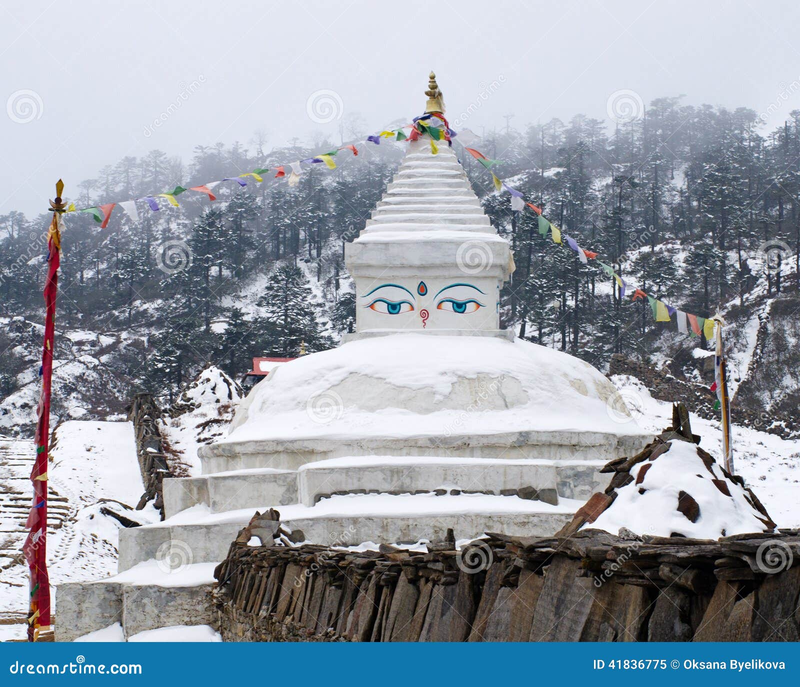Buddhist Stupa in Khunde, Nepal Stock Image - Image of buddhism ...