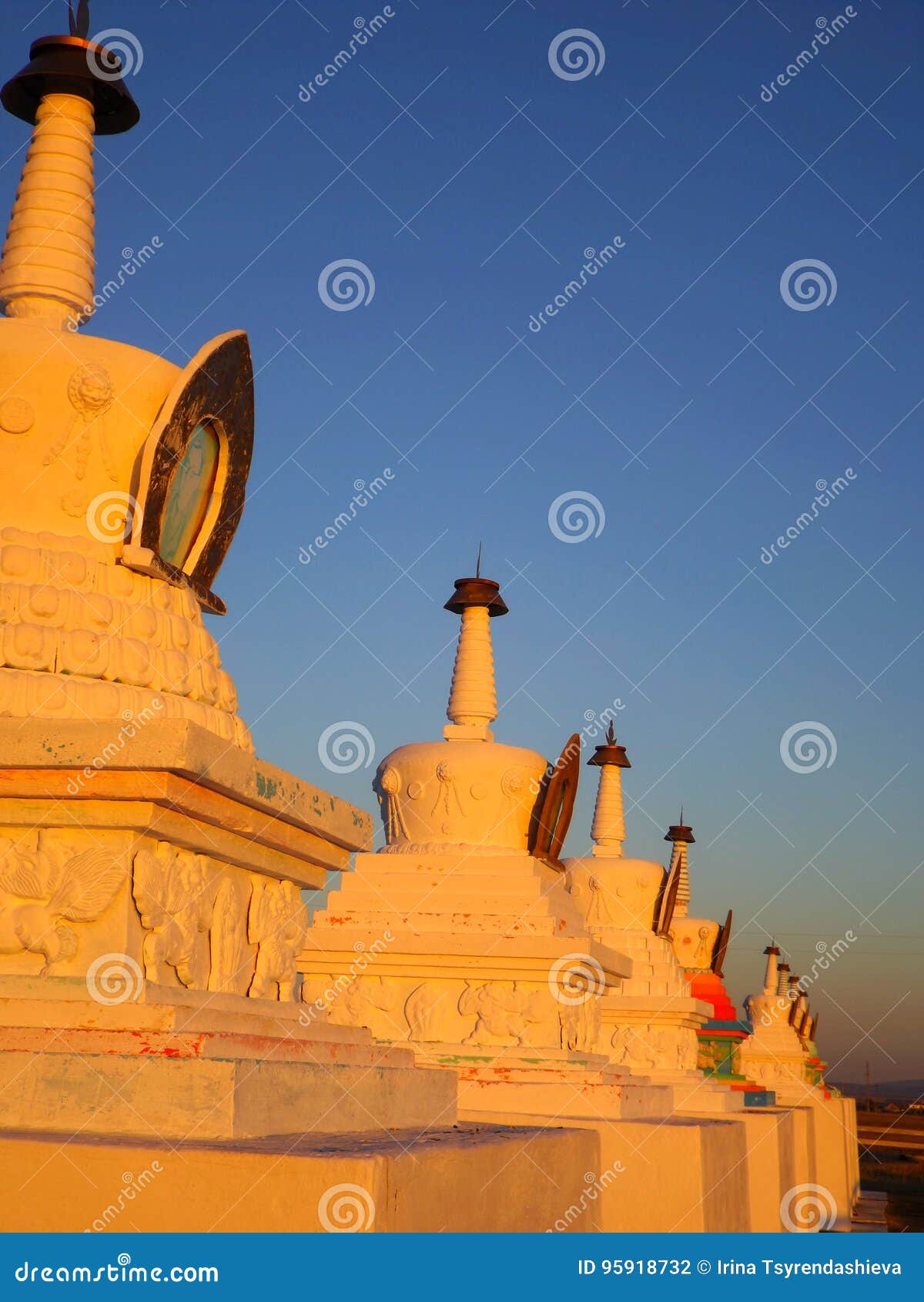 Buddhist stupa stock photo. Image of white, dome, number - 95918732