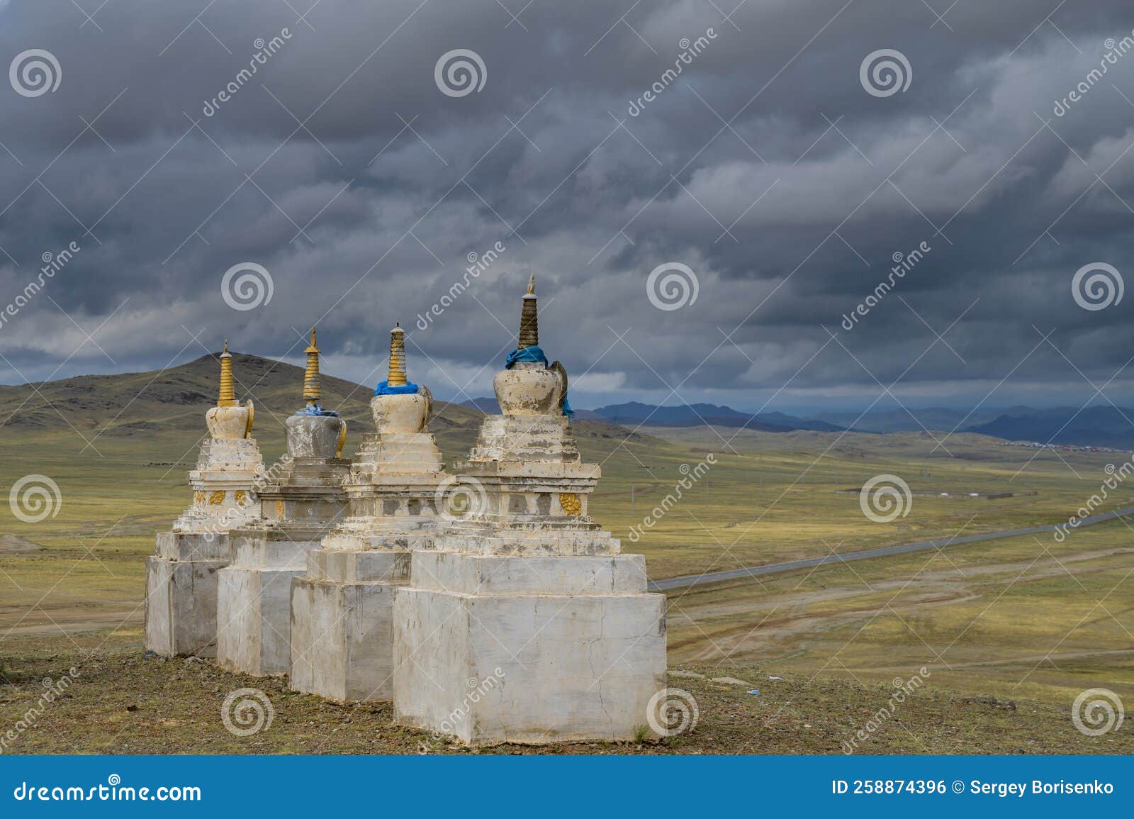 Buddhist Stupas in Mongolia Stock Photo - Image of buddhist, stupa ...
