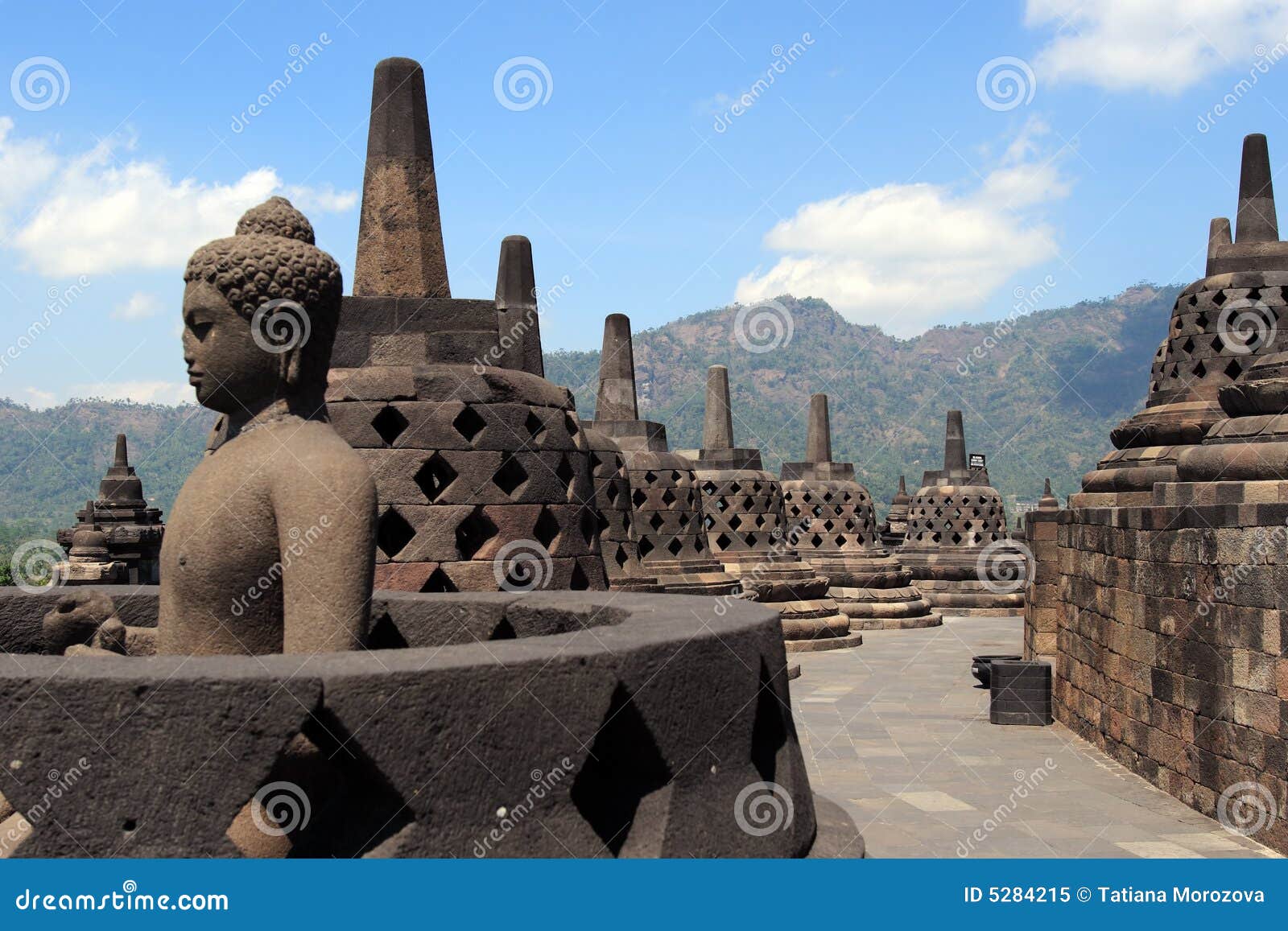 Buddhist temple Borobudur. stock image. Image of religion - 5284215