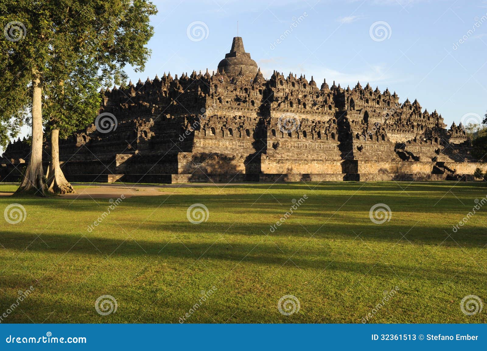 Buddhist Temple of Borobudur on the Island of Java Stock Image - Image ...