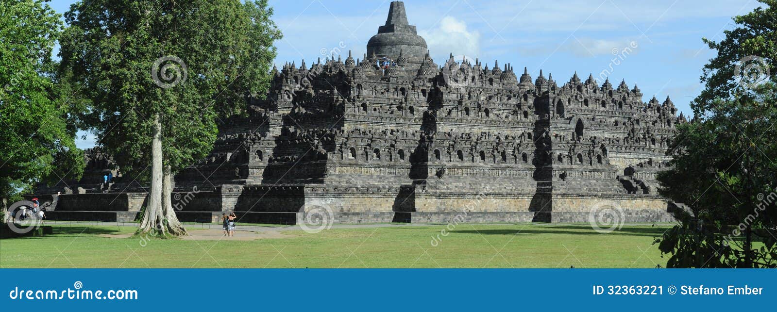 Buddhist Temple of Borobudur on the Island of Java Stock Image - Image ...