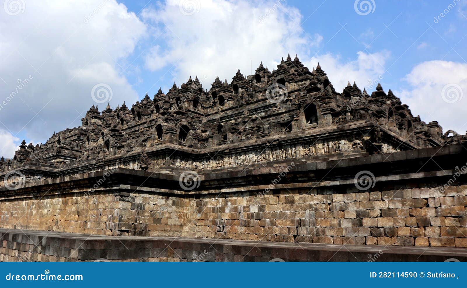 Buddhist Temple Building. Borobudur in Magelang, Central Java ...