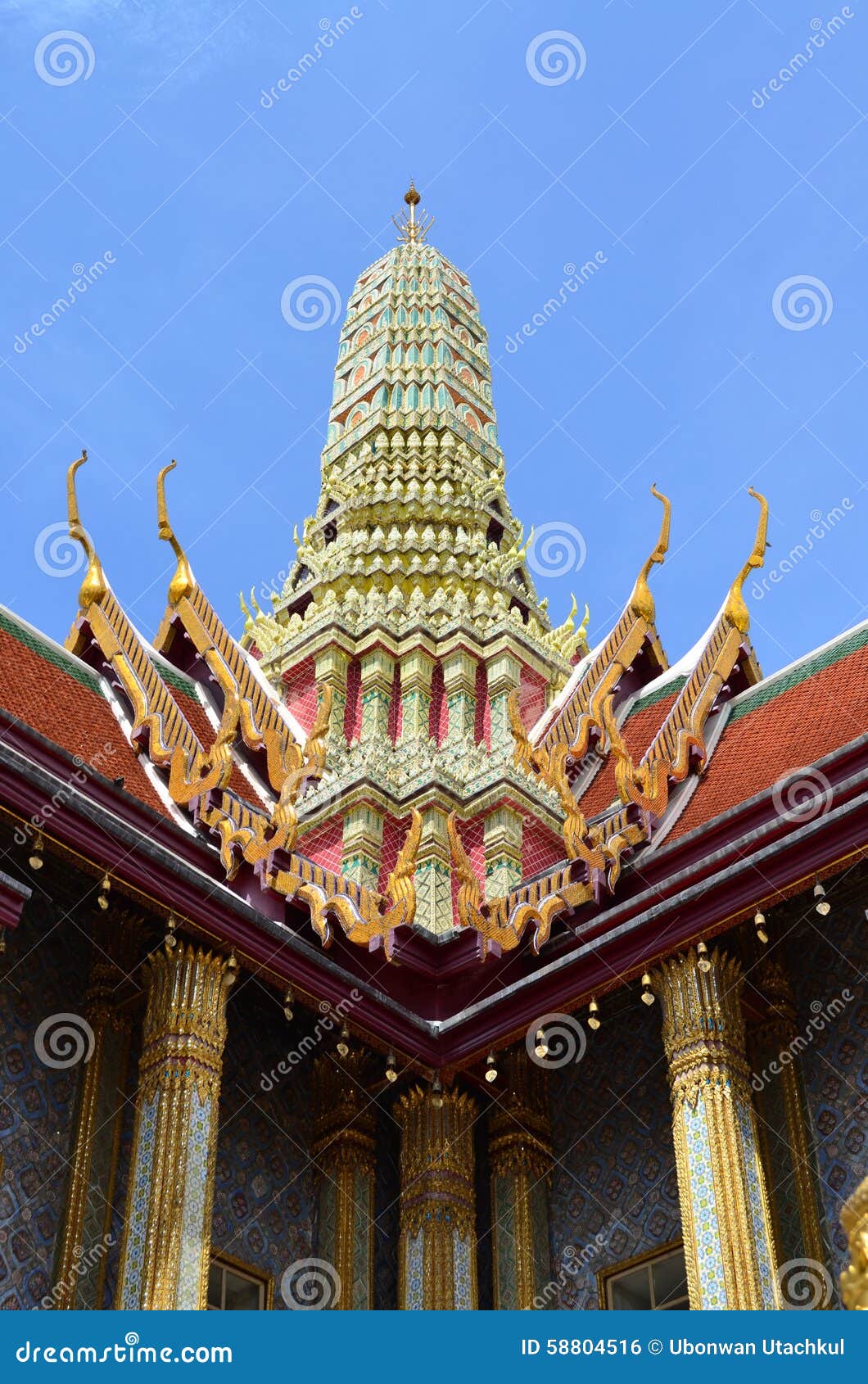 Buddhist temple corner stock photo. Image of architectural - 58804516