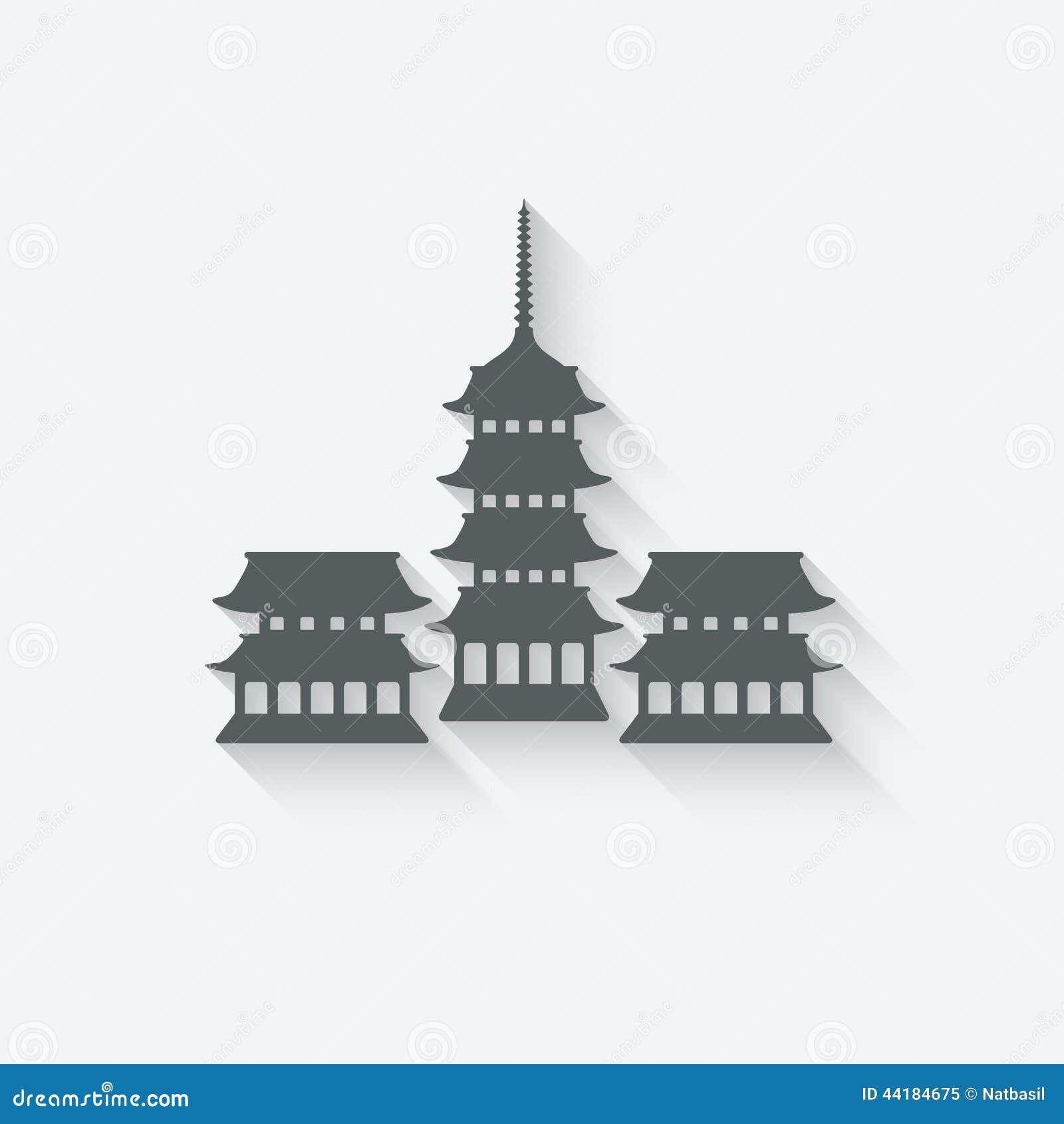 Buddhist Temple Design Element Stock Vector - Illustration of backdrop ...