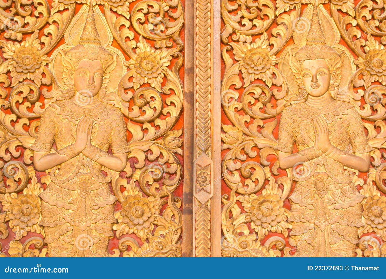 BUDDHIST TEMPLE DOOR stock image. Image of door, building - 22372893