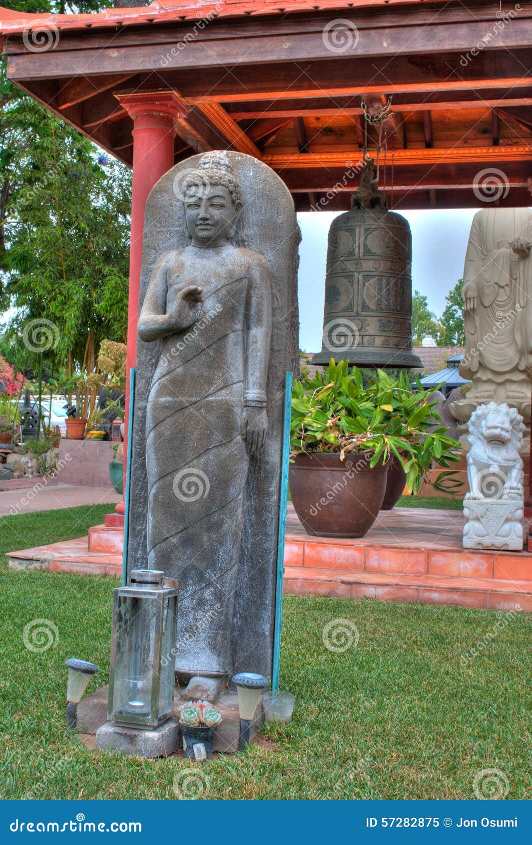 Buddhist temple garden stock image. Image of mahayana - 57282875