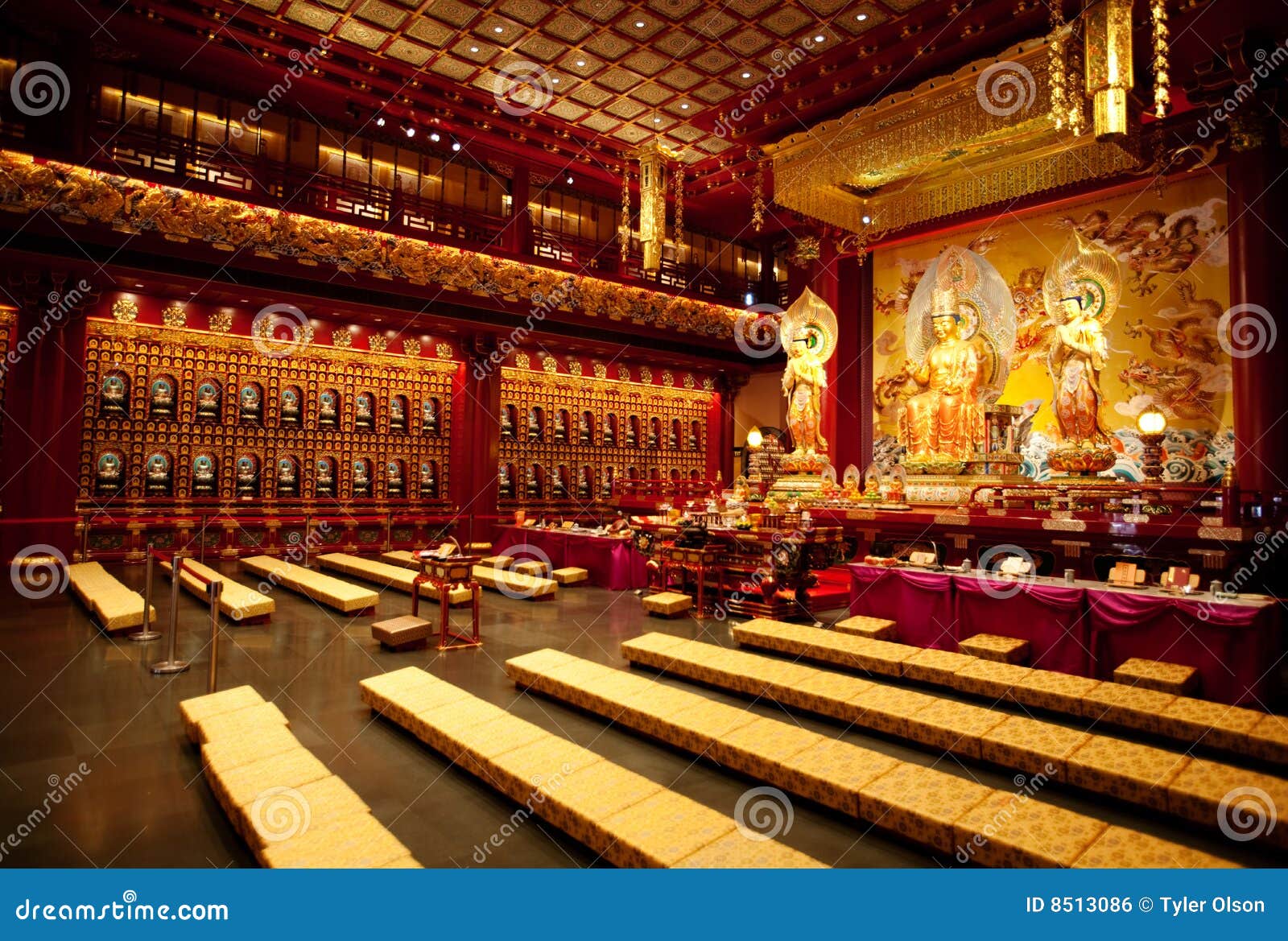 Buddhist Temple Interior Royalty Free Stock Image - Image: 8513086