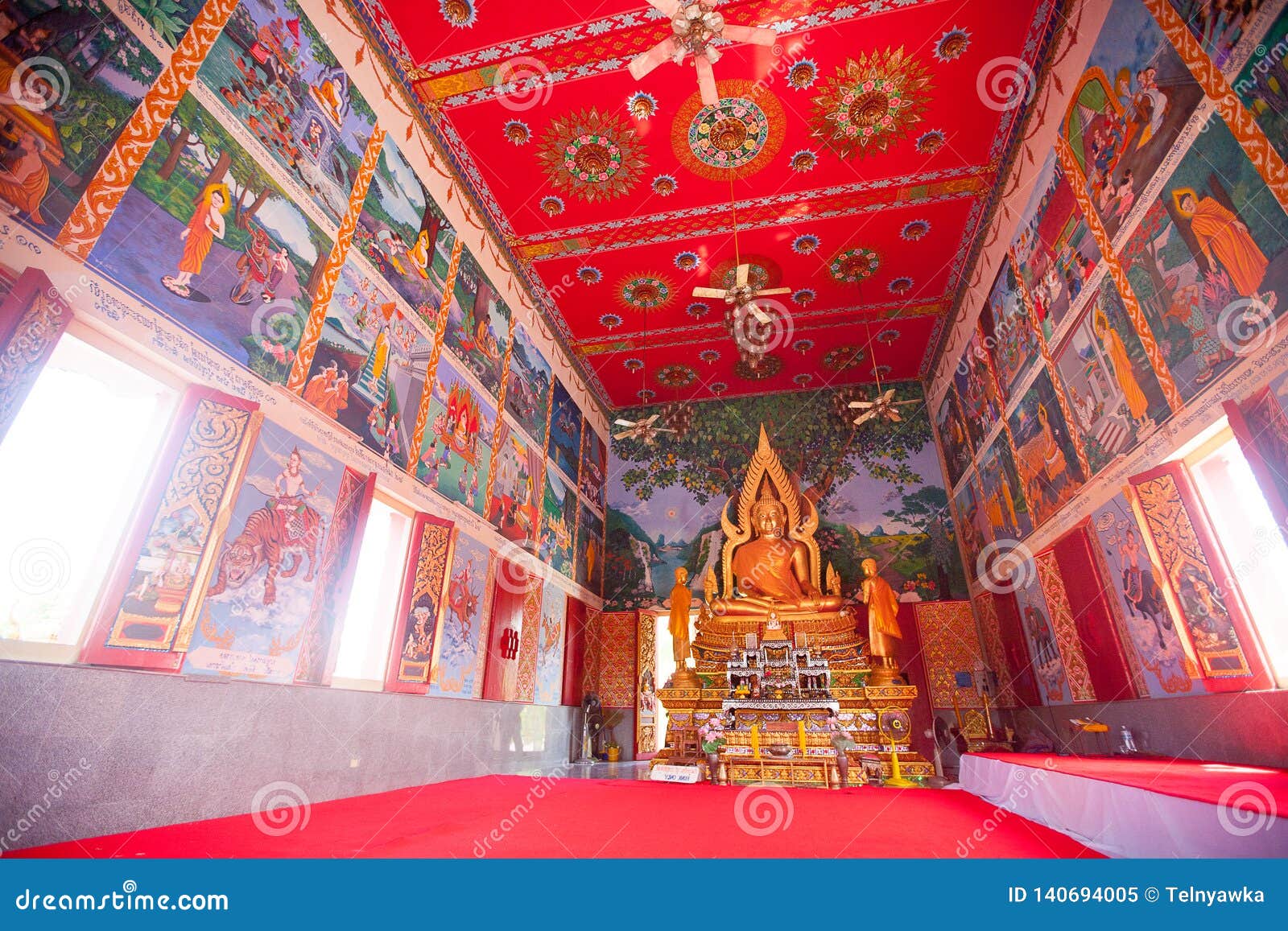 Buddhist Temple in Koh Samui, Thailand Stock Image - Image of people ...