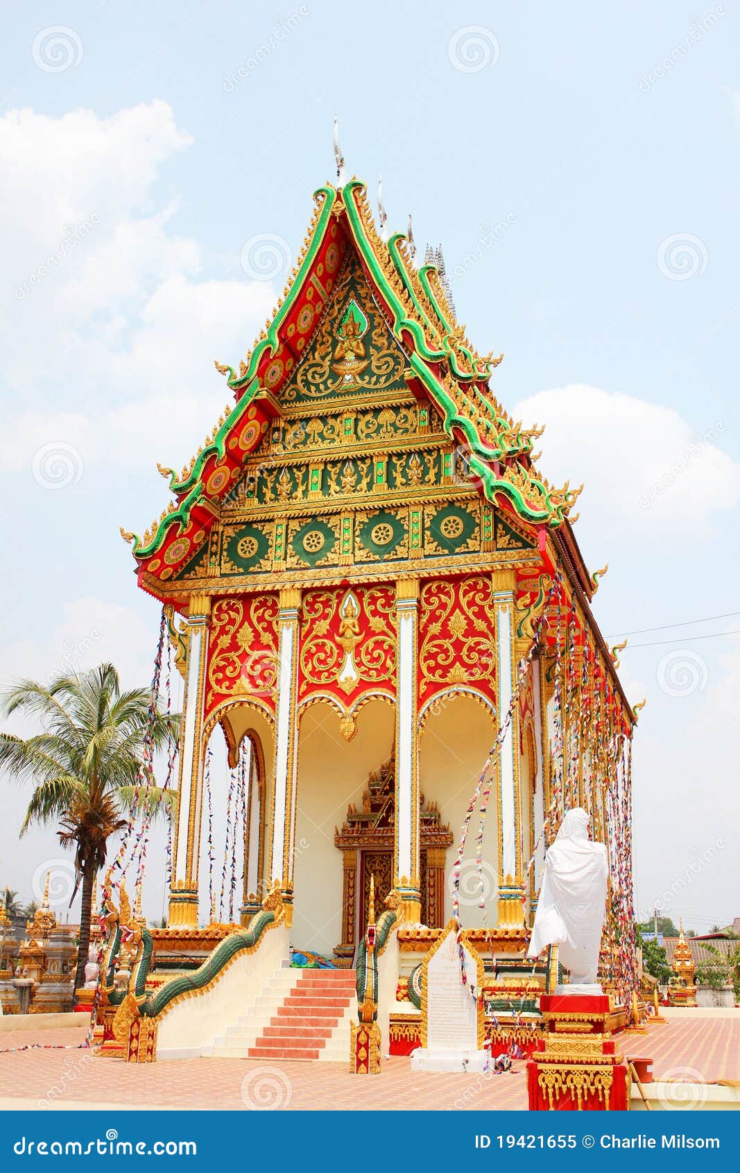 Buddhist temple in Laos. stock image. Image of exotic - 19421655