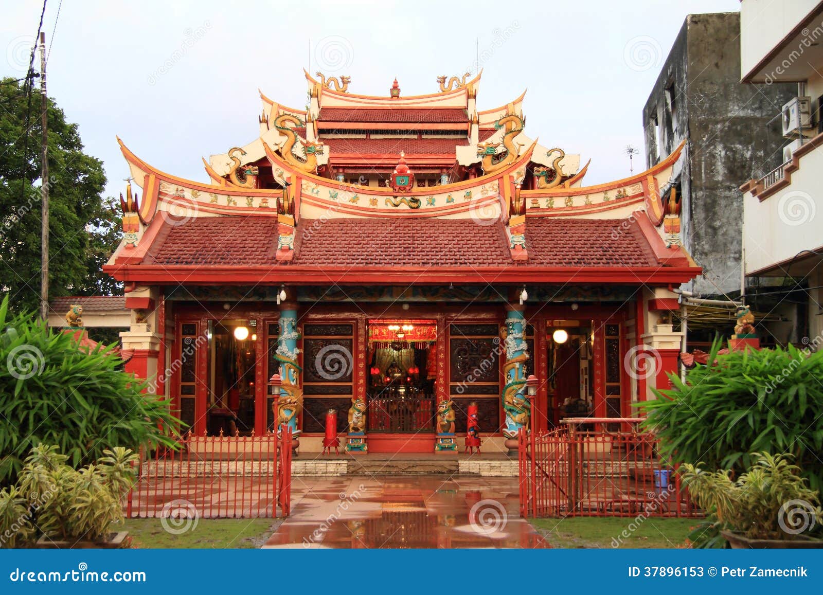 Buddhist temple in Manado stock image. Image of building - 37896153