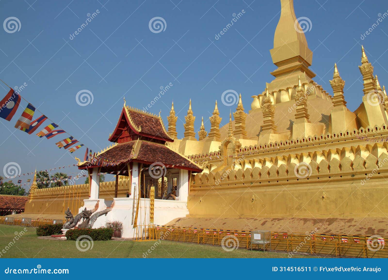Buddhist Temple (pha that Luang) in Vientiane (laos) Stock Image ...