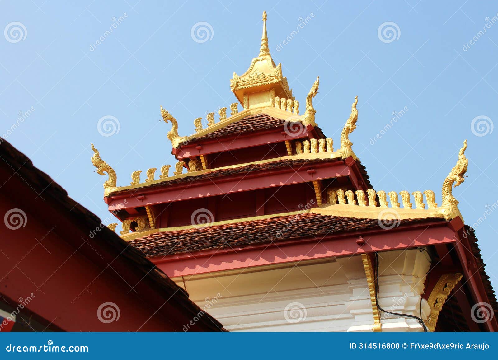 Buddhist Temple (pha that Luang) in Vientiane (laos) Stock Photo ...
