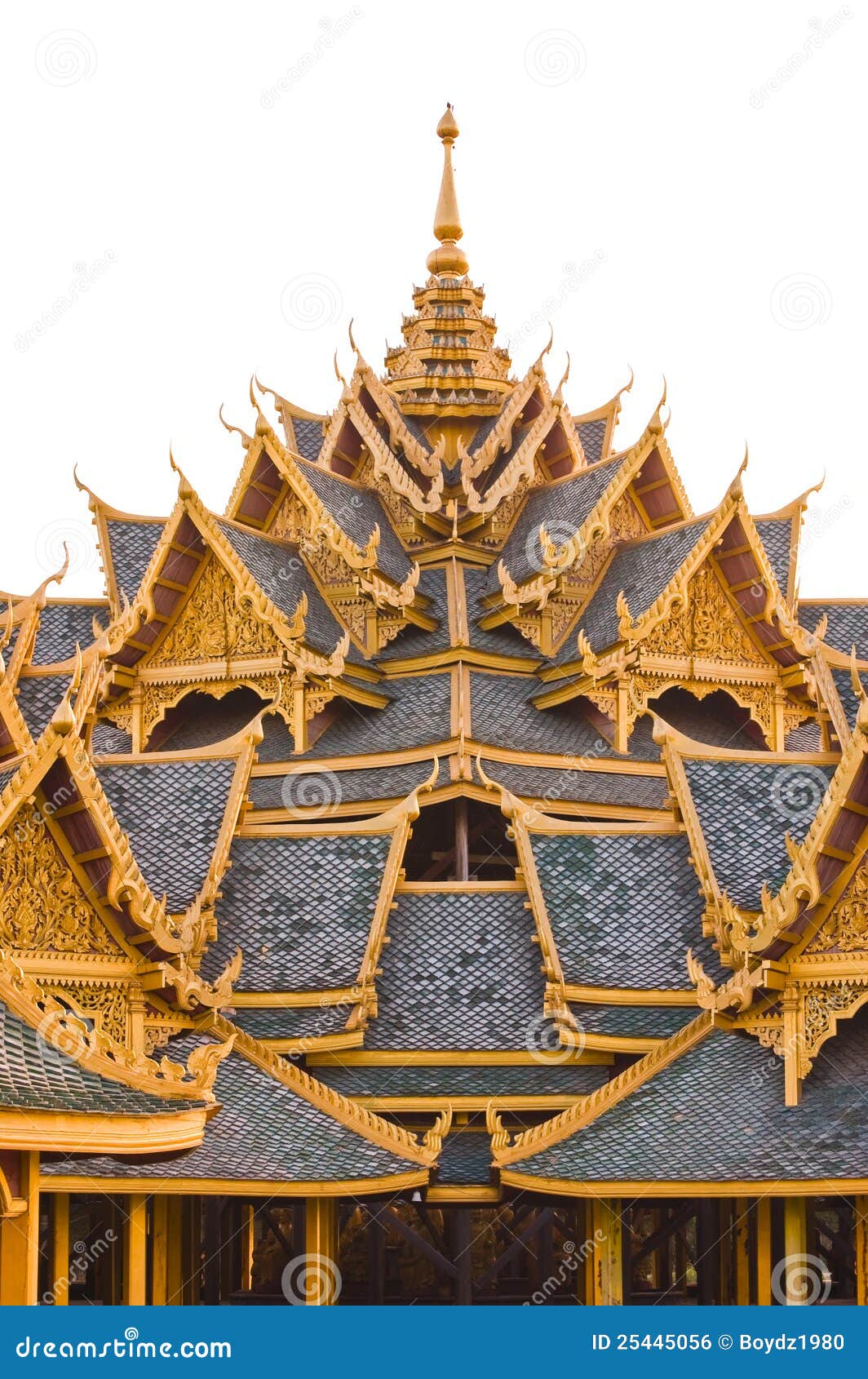 Buddhist temple roof stock photo. Image of design, ancient - 25445056