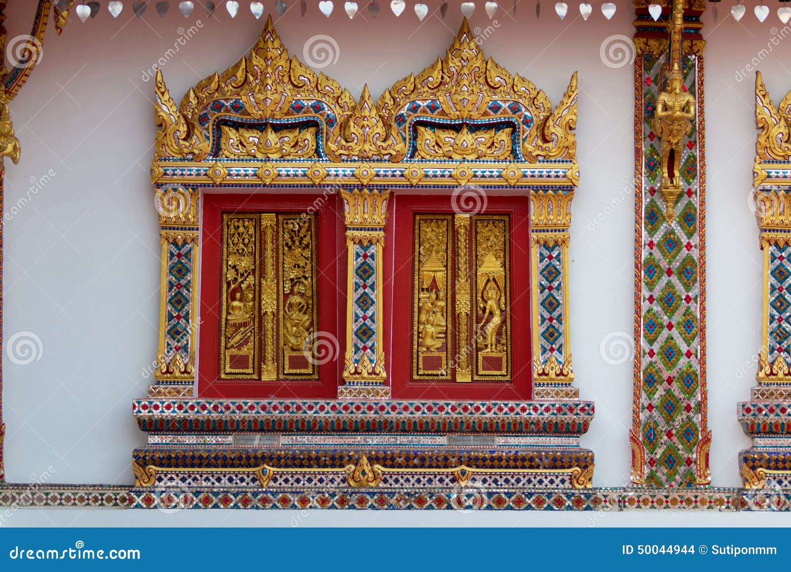 Buddhist temple window stock photo. Image of asia, window - 50044944