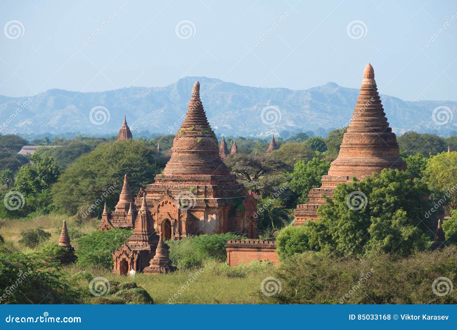 Buddhist Temples Ancient Pagan Kingdom. Bagan. Myanmar Stock Photo ...