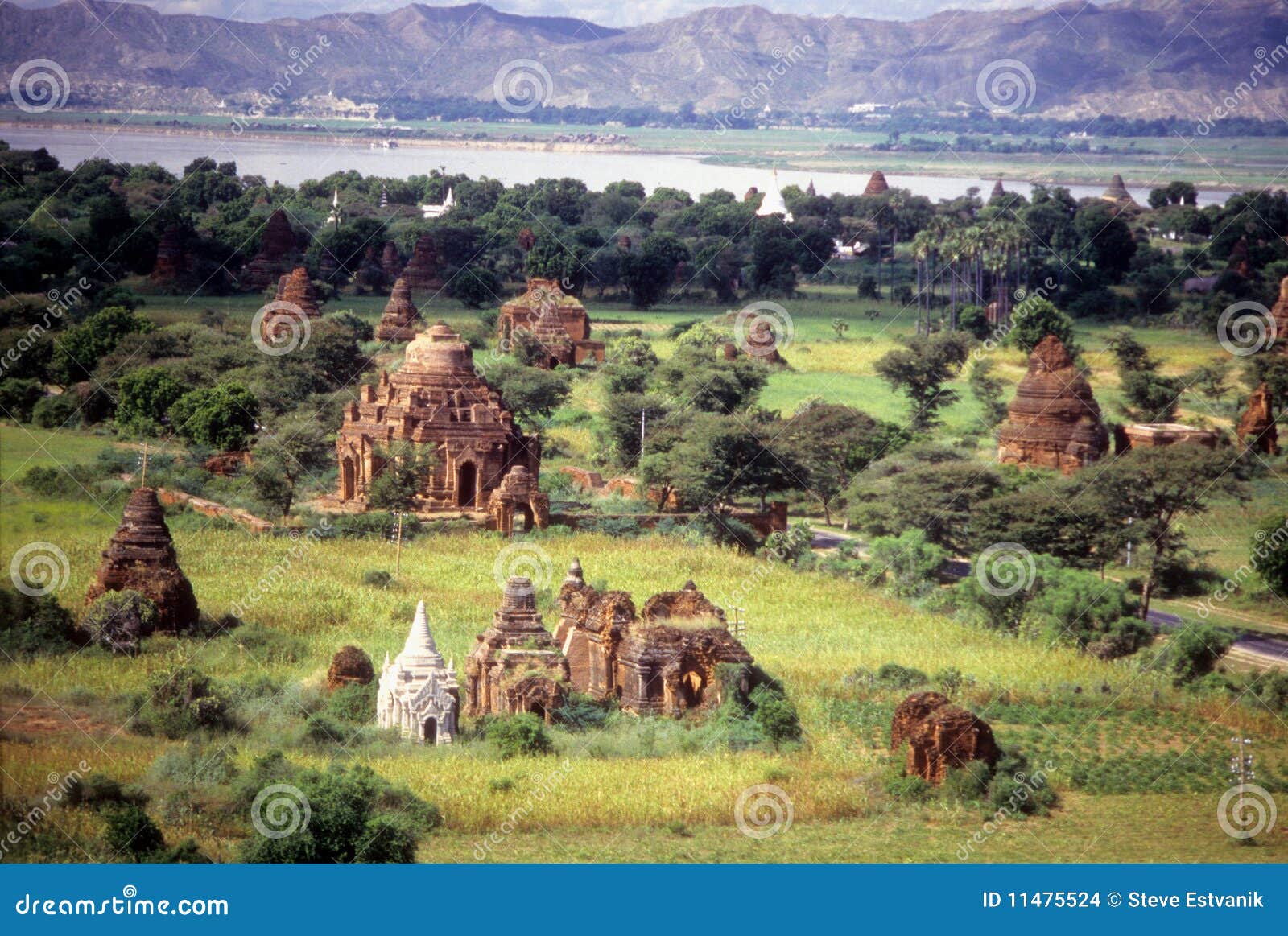 Buddhist Temples in Ancient Ruins of Pagan Stock Photo - Image of burma ...