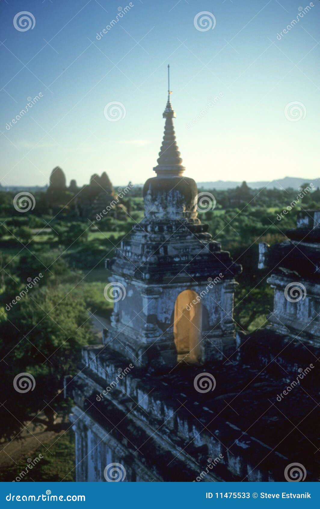 Buddhist Temples in Ancient Ruins of Pagan, Stock Image - Image of ...