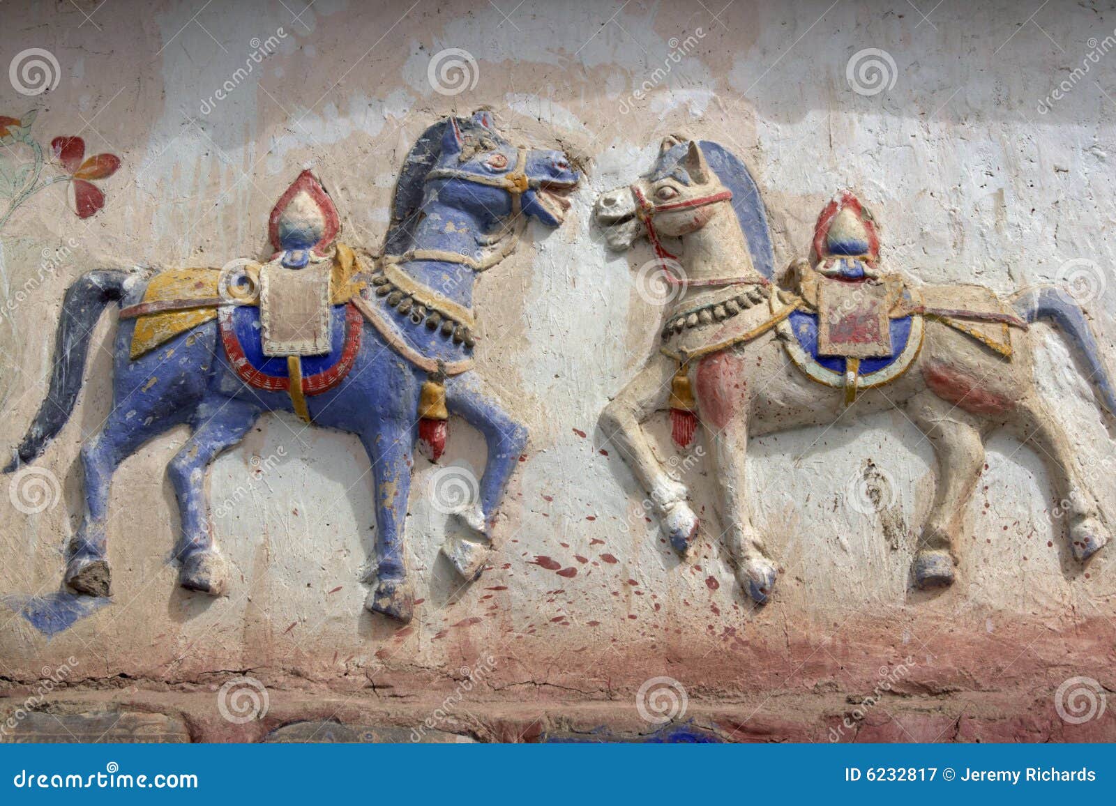 Buddhist War Horses stock image. Image of culture, relief - 6232817