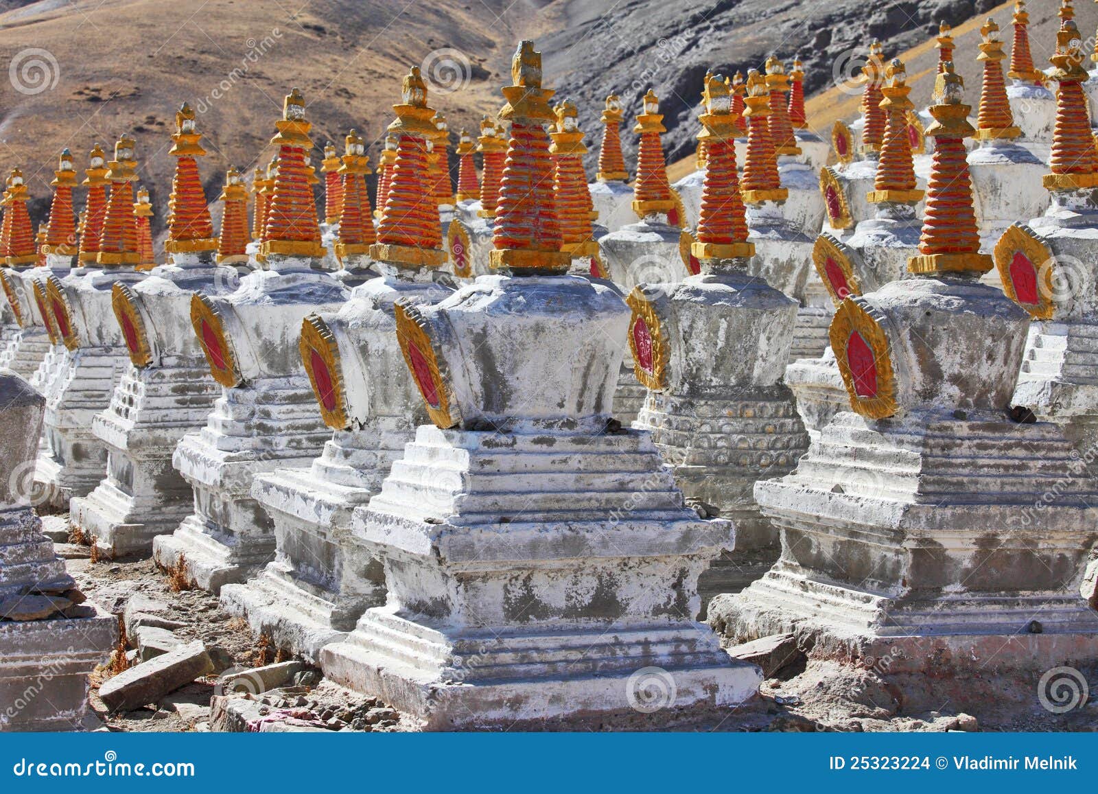 Buddhistic stupas stock photo. Image of religion, architecture - 25323224