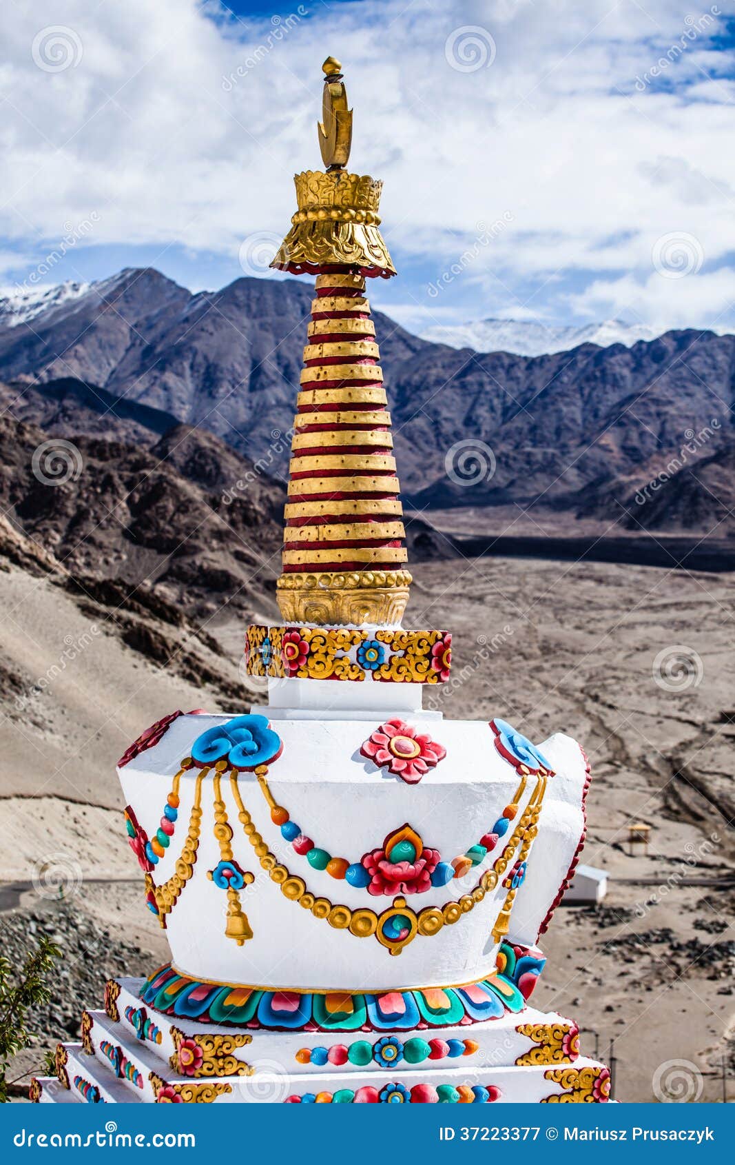 Buddhistic Stupas (chorten) in Tibet Stock Image - Image of ...