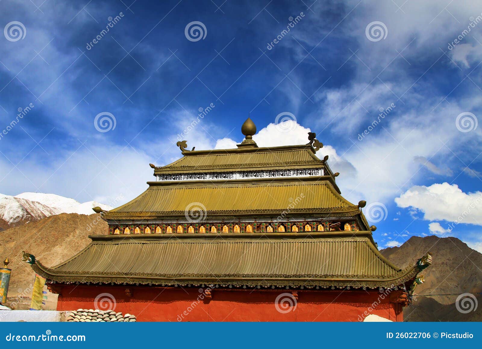 Buddhistisches Gompa, Shanti Stupa Stockfoto - Bild von indien ...