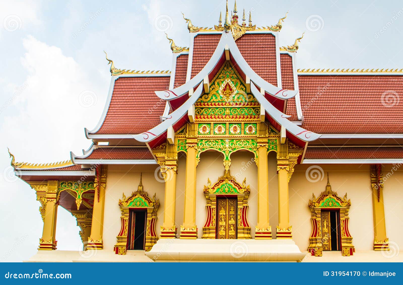 Buddist temple building stock photo. Image of culture - 31954170