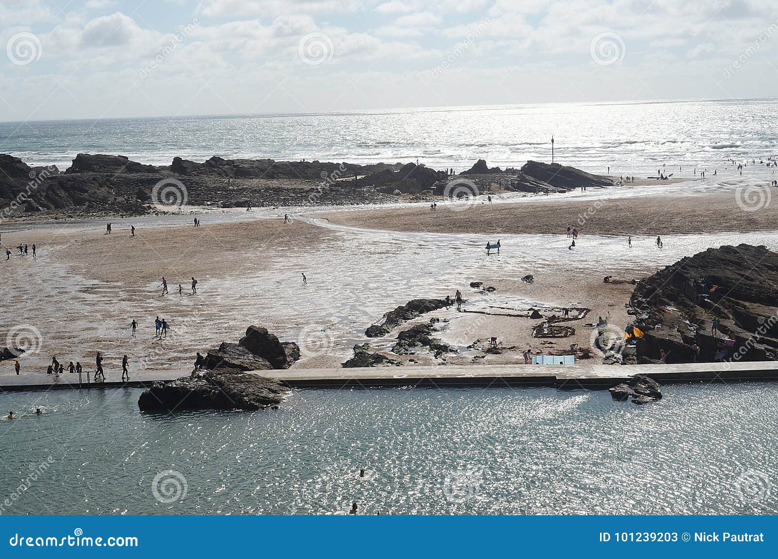 Bude beach, Cornwall stock image. Image of holiday, glitter - 101239203
