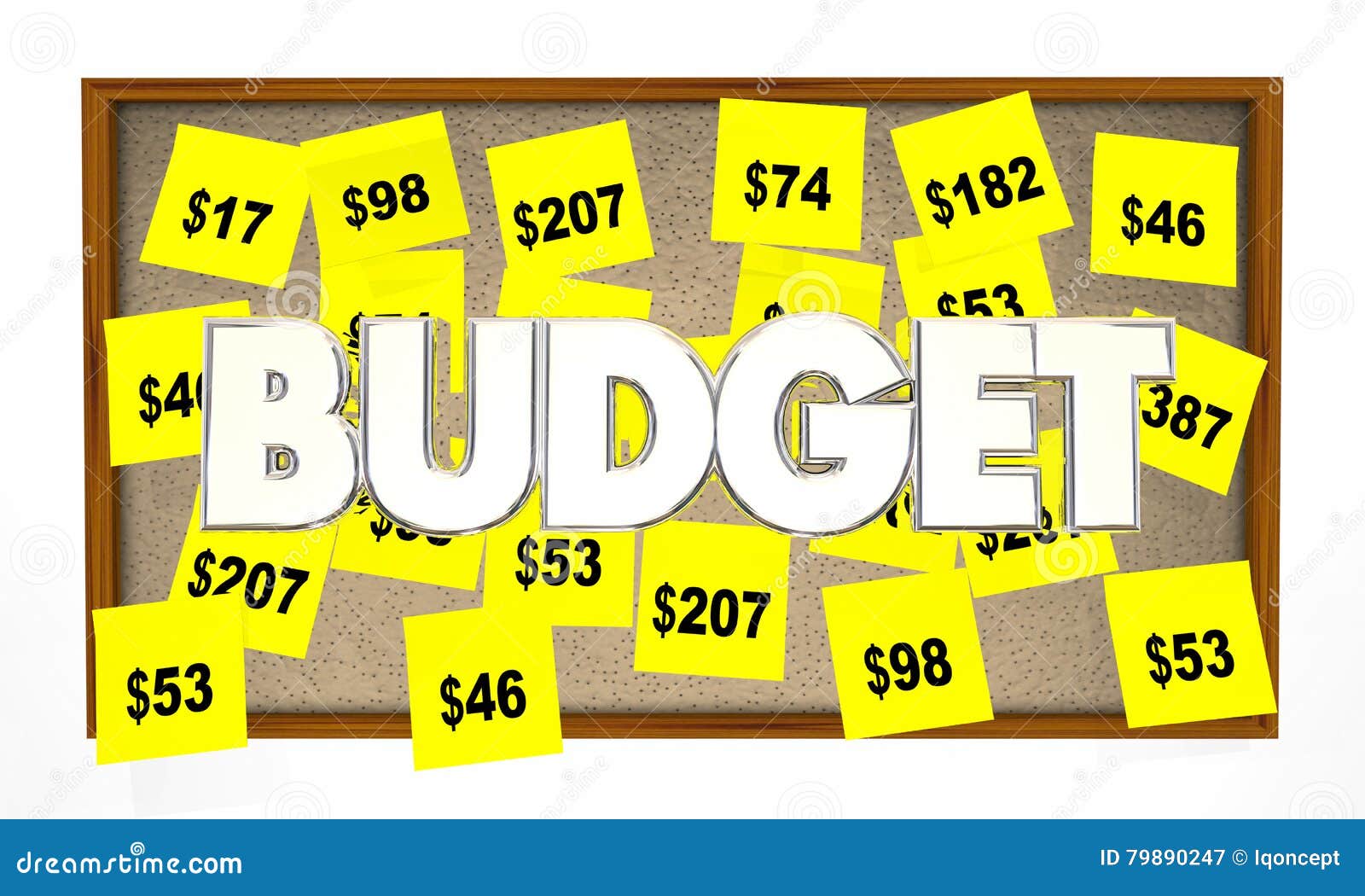 Budget Accounting Bookkeeping Sticky Notes Stock Illustration ...