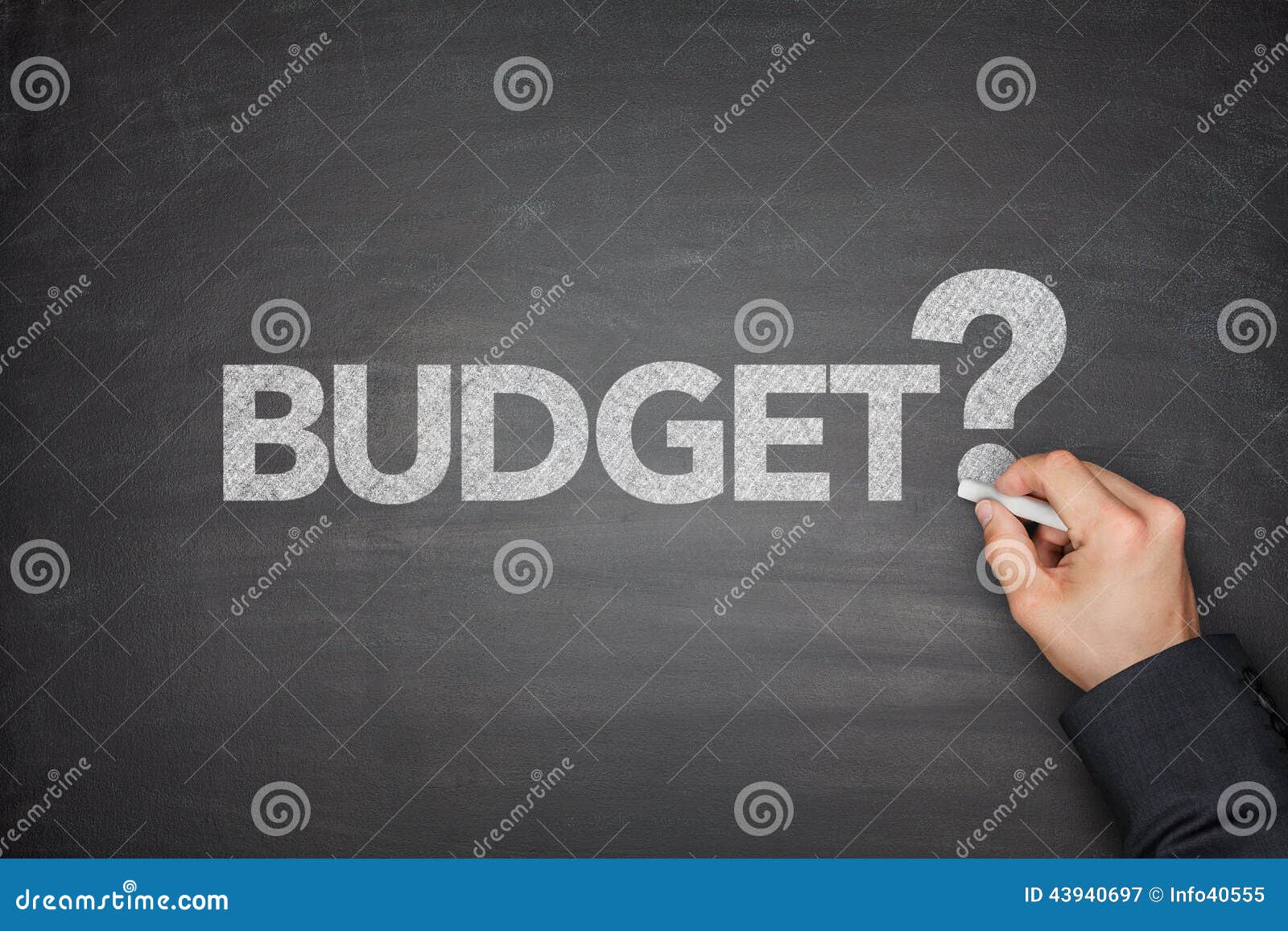 Budget on Blackboard stock image. Image of number, account - 43940697