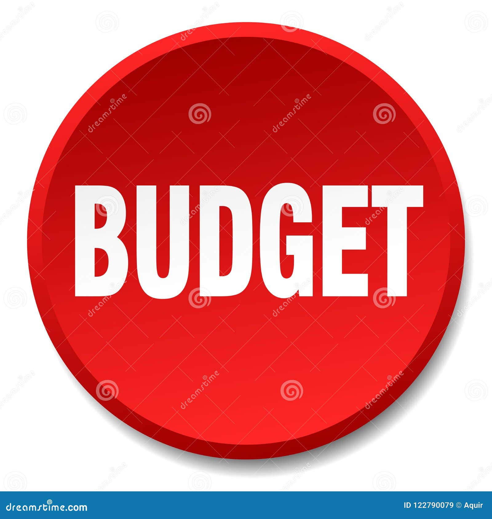 Budget button stock vector. Illustration of banner, glass - 122790079
