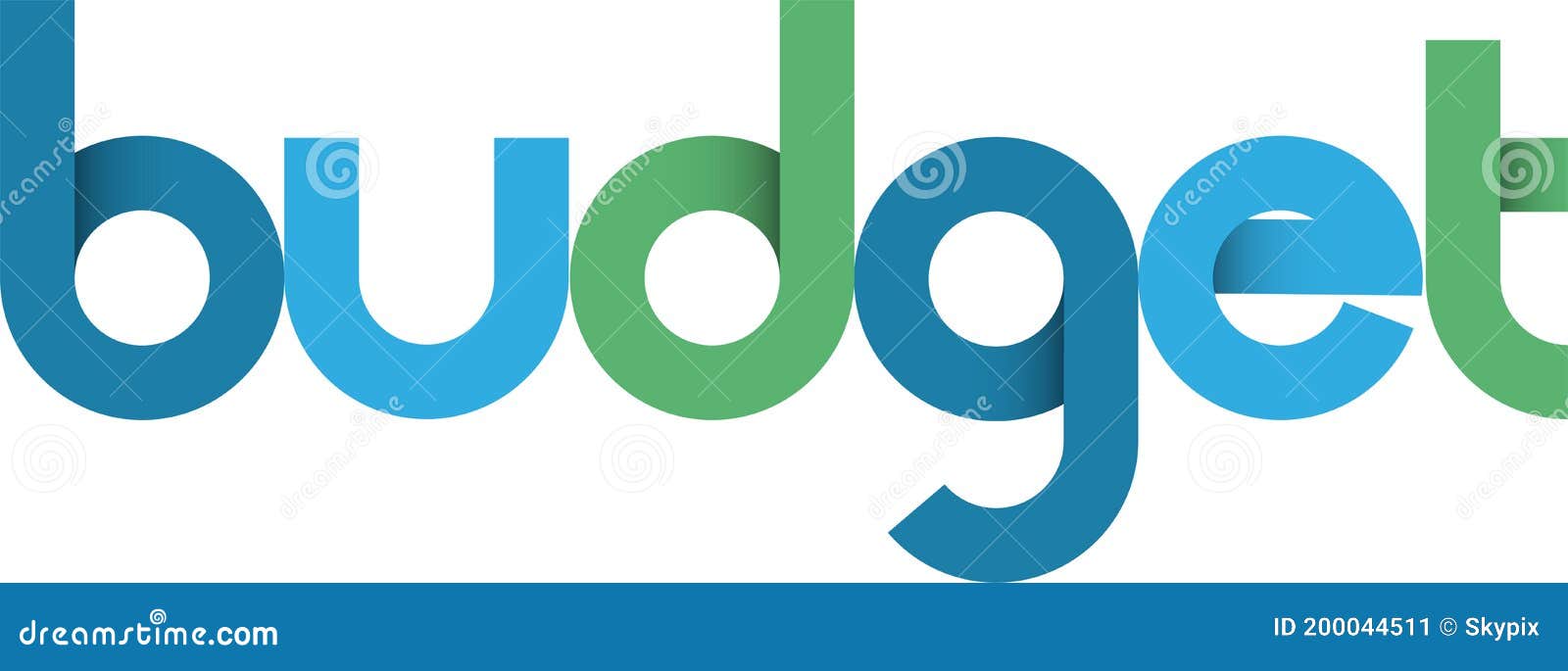 BUDGET Colorful Typography Banner Stock Vector - Illustration of ...