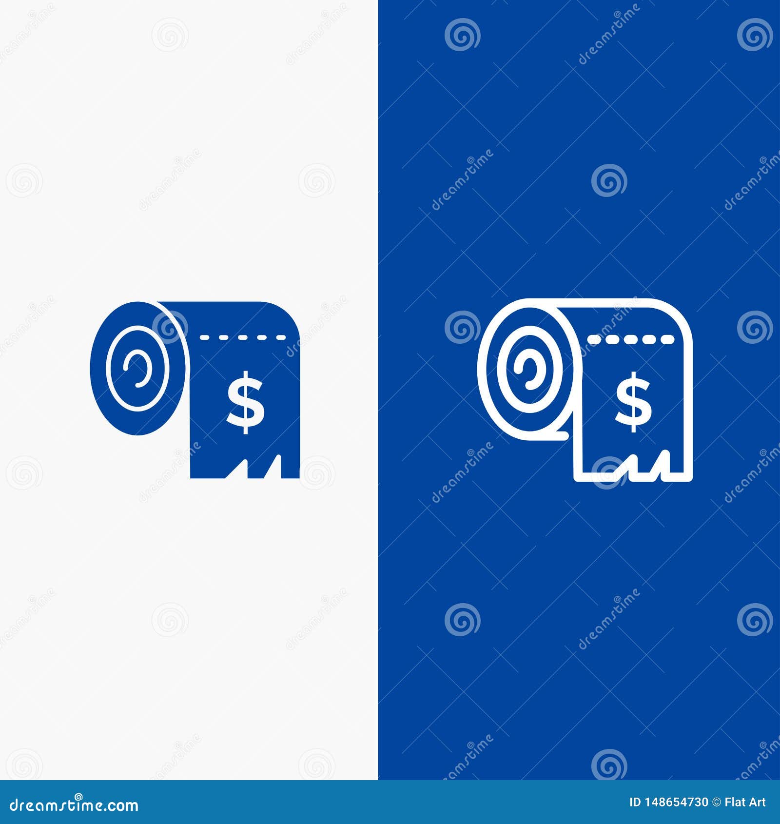 Budget, Consumption, Costs, Expenses, Finance Line and Glyph Solid Icon ...
