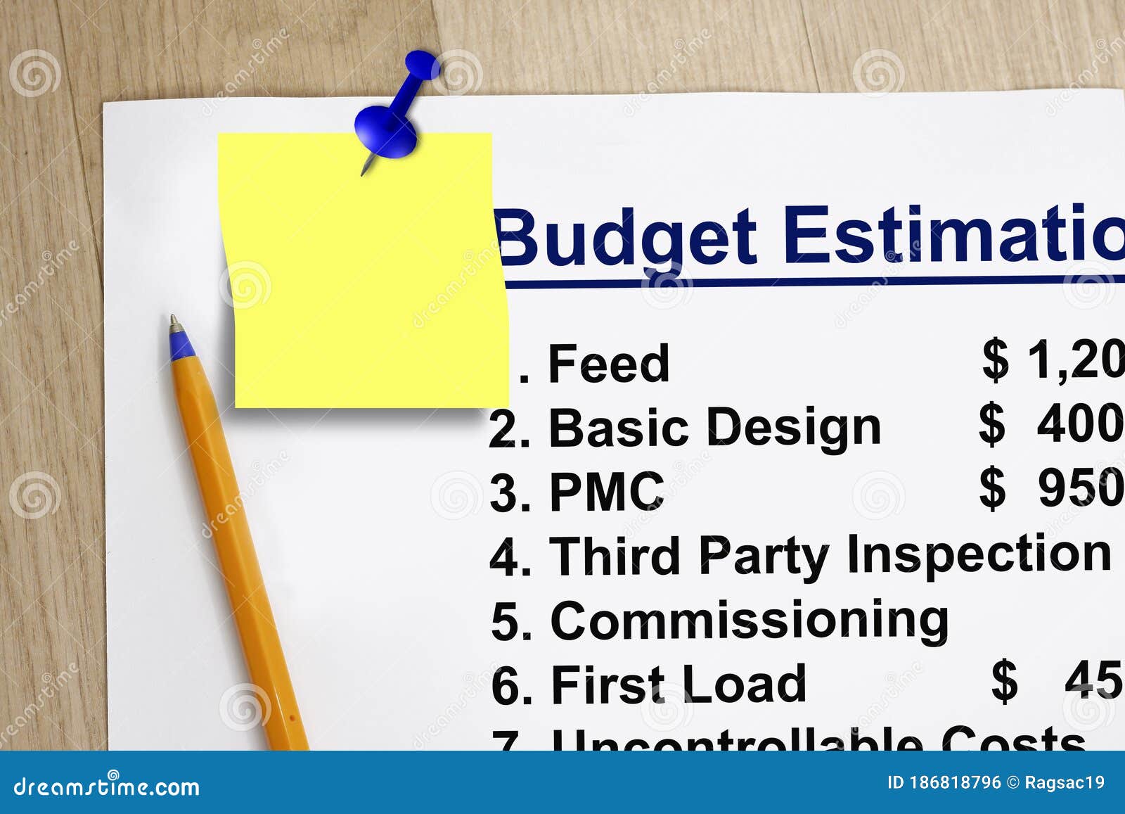 Budget Cost Estimation for a Project Stock Photo - Image of engineering ...