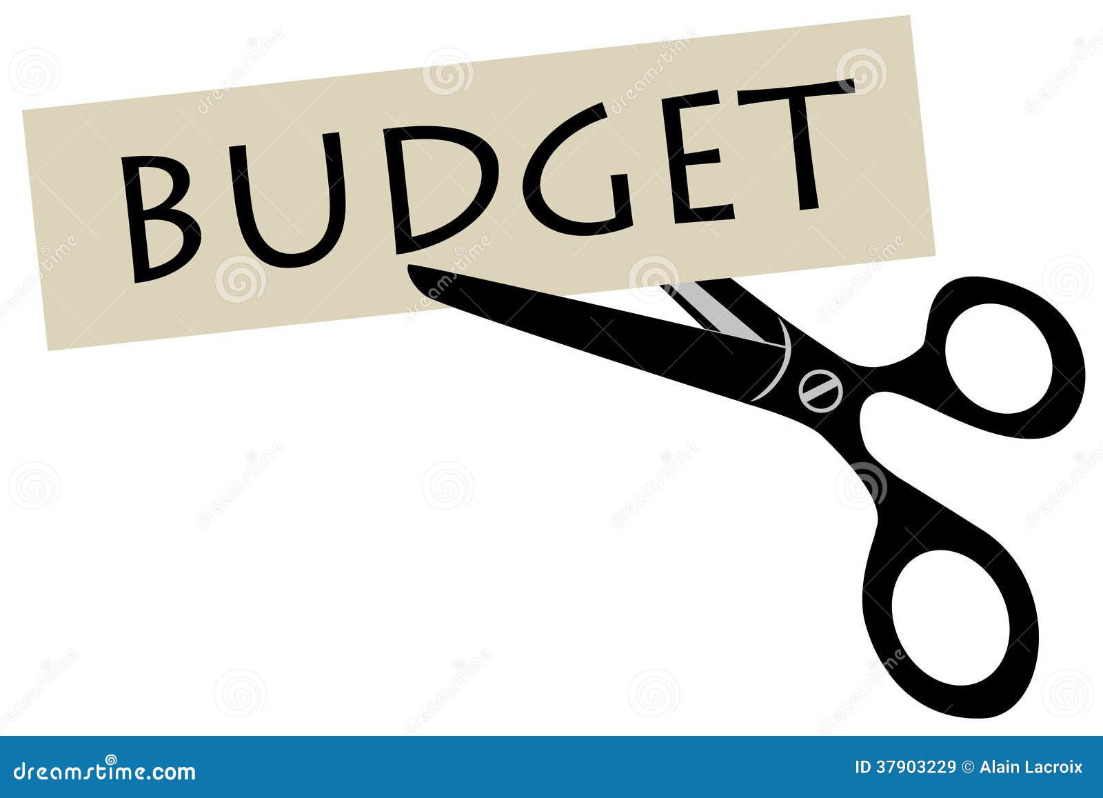 Budget cut stock illustration. Illustration of bank, budgeting - 37903229