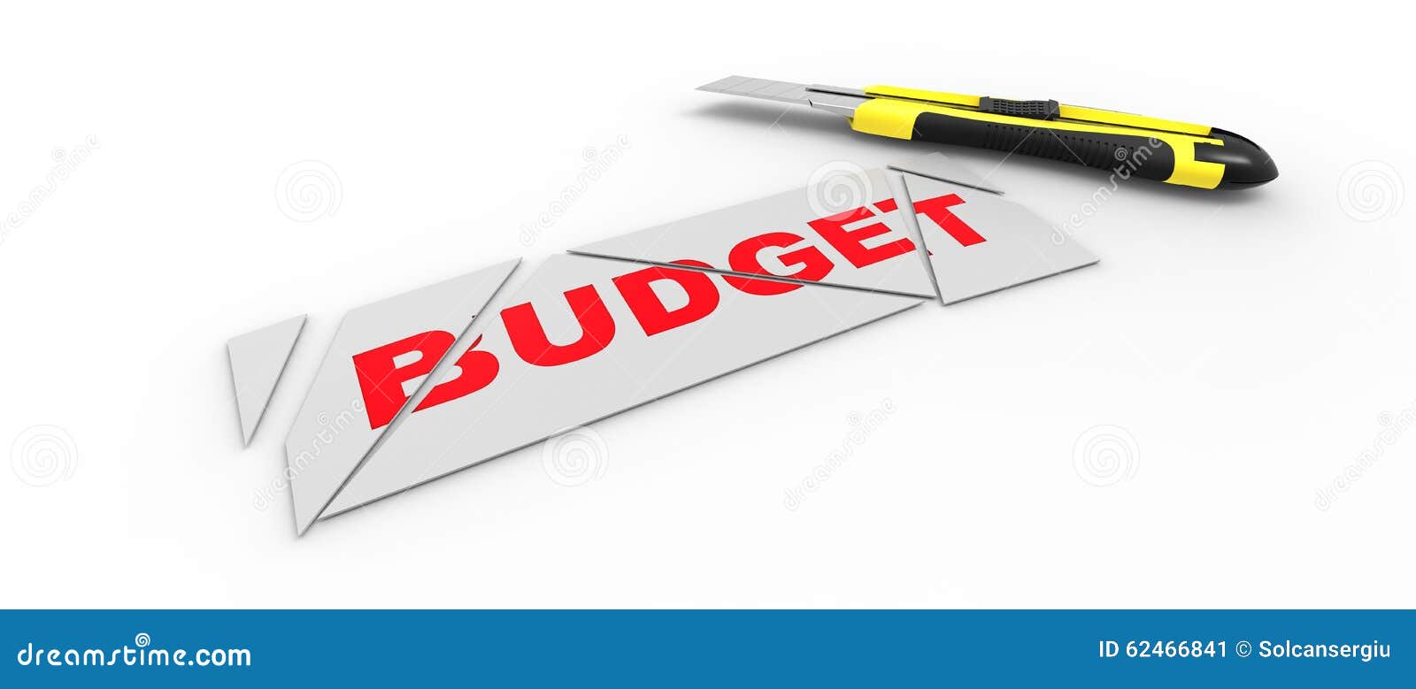 Budget cut stock illustration. Illustration of middle - 62466841