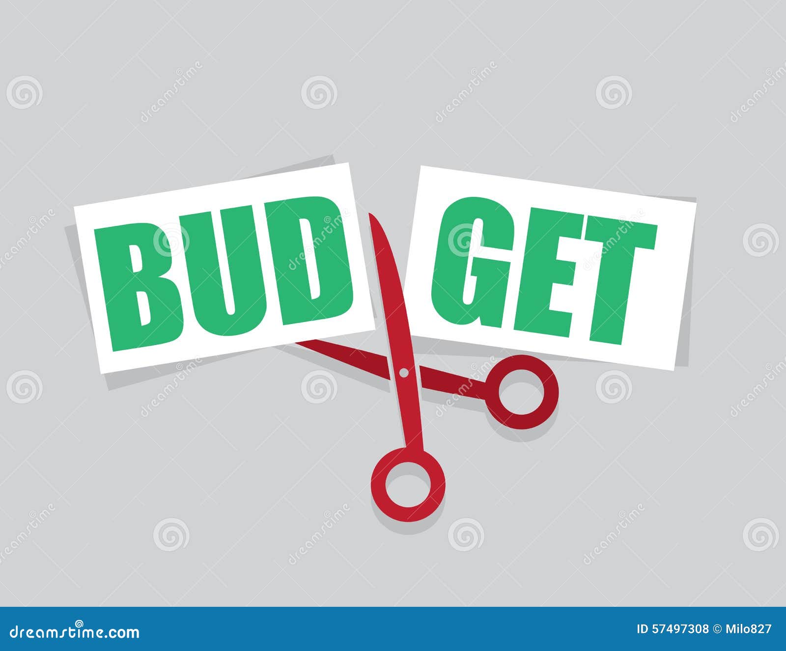 Budget Cut Scissors stock vector. Illustration of distribute - 57497308