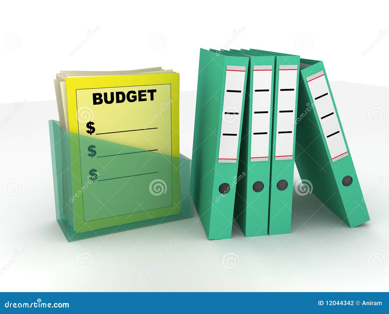 Budget and folders stock illustration. Illustration of budget - 12044342