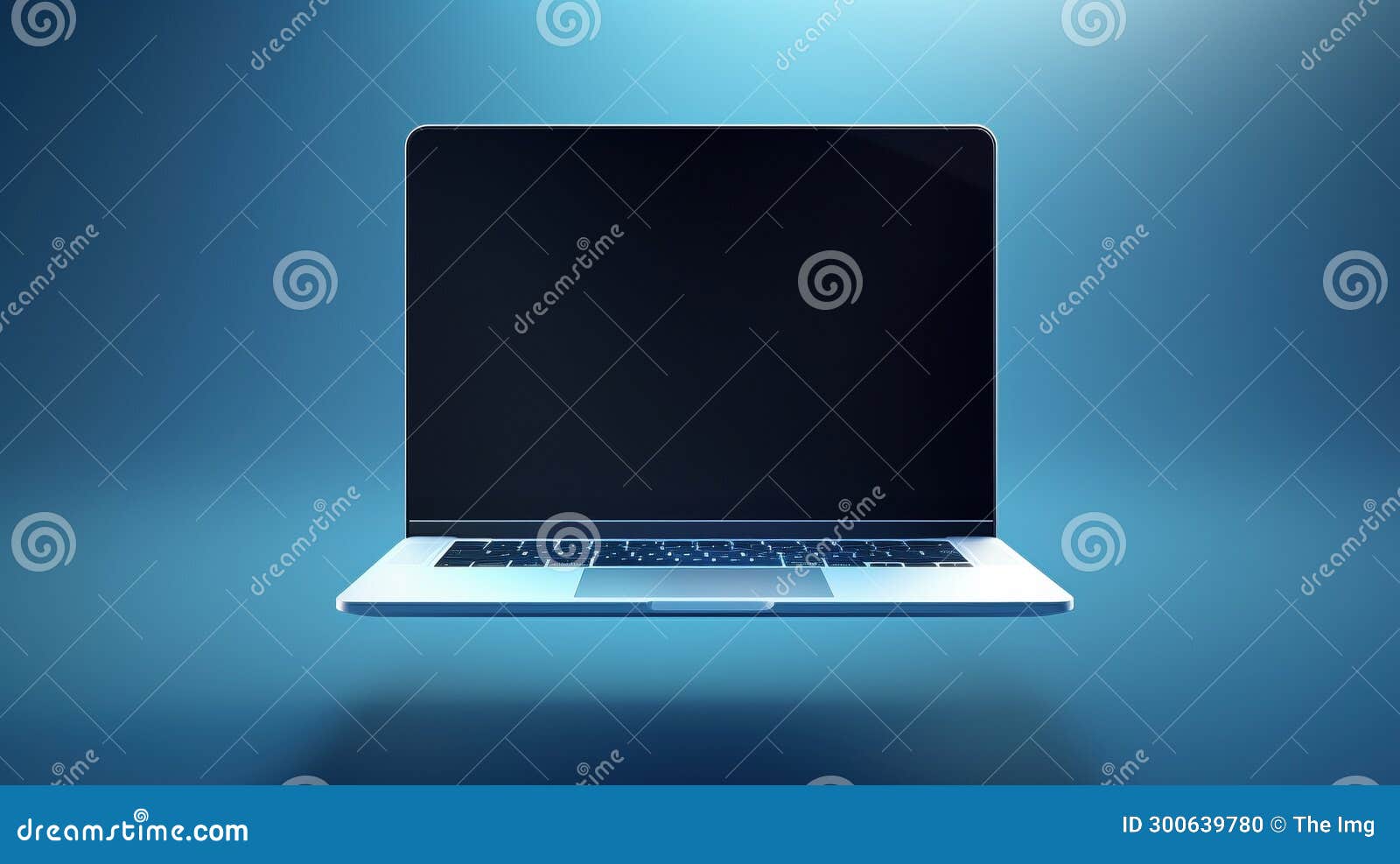 Budget-friendly Ai Generated Floating Laptop Template Stock Photo ...