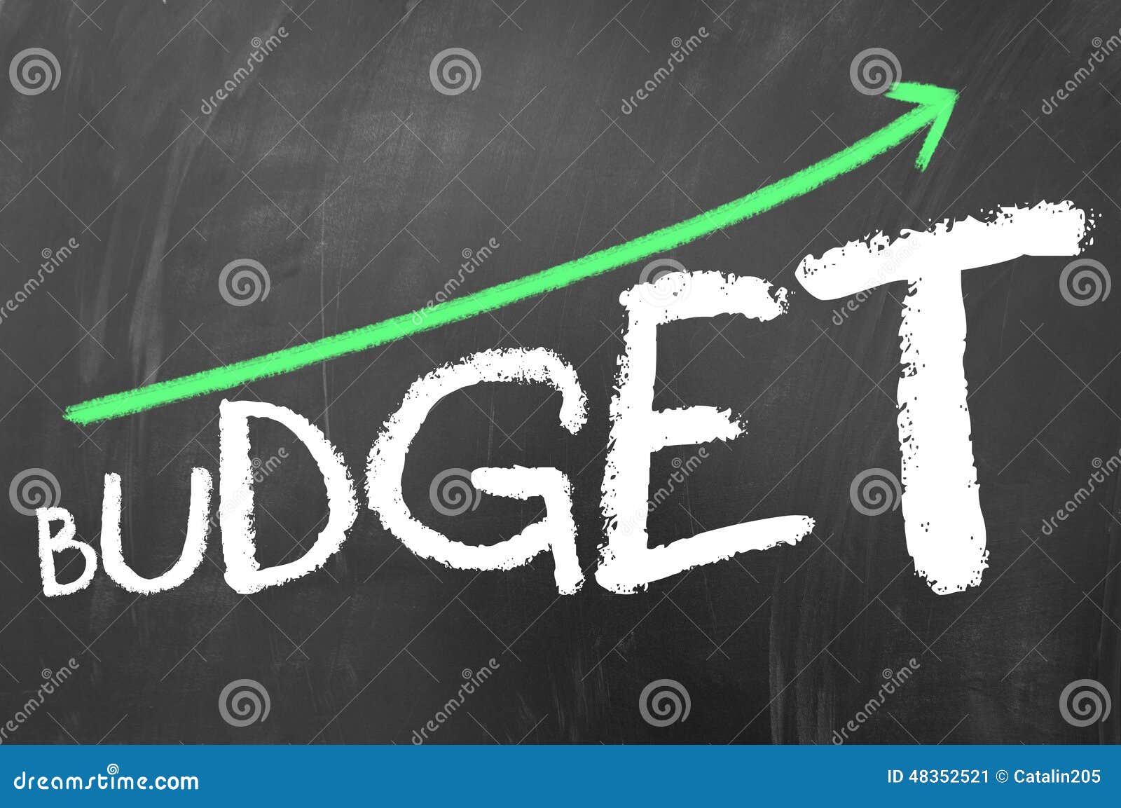 Budget growing stock image. Image of word, budget, arrow - 48352521