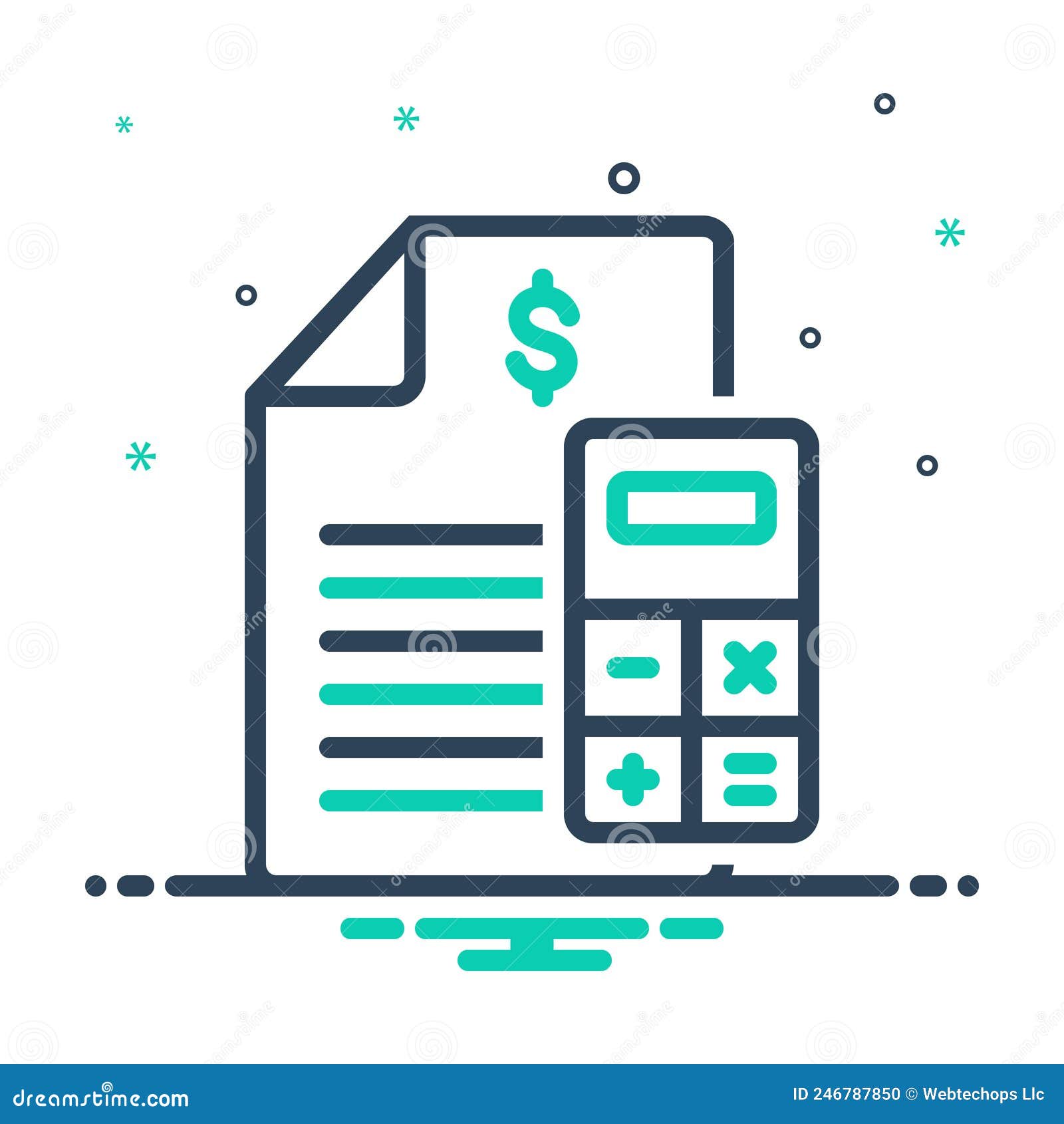 Mix Icon for Budget, Financial Plan and Accounts Stock Vector ...