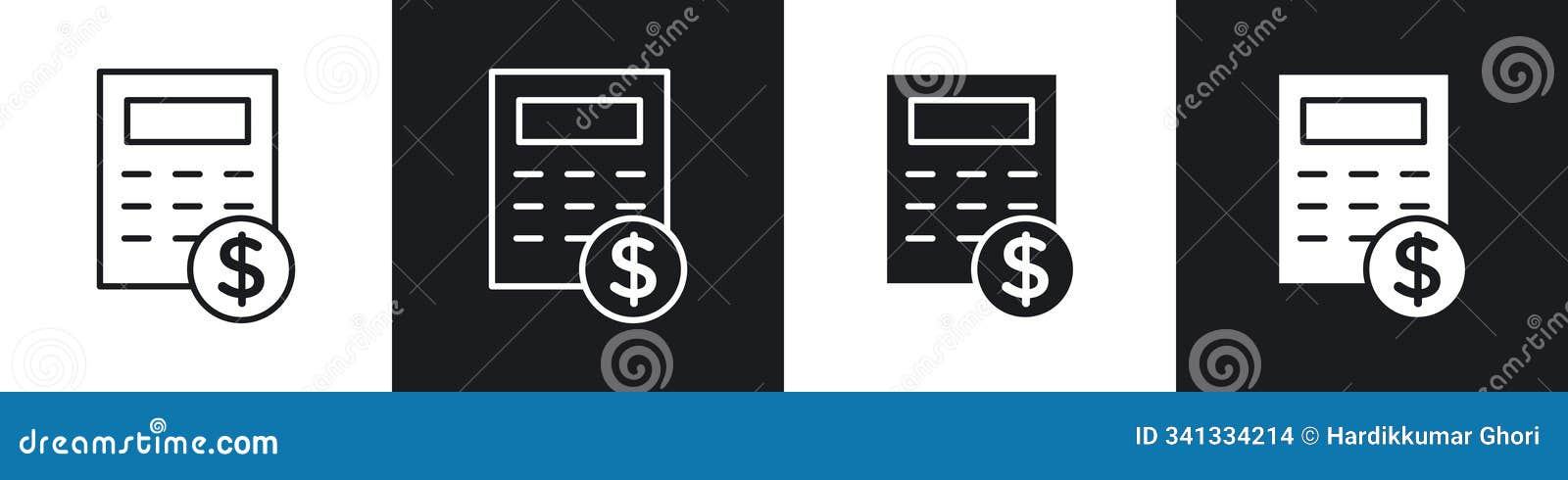 Budget Icon. Calculating And Planning Concept. Vector Linear Pictogram ...