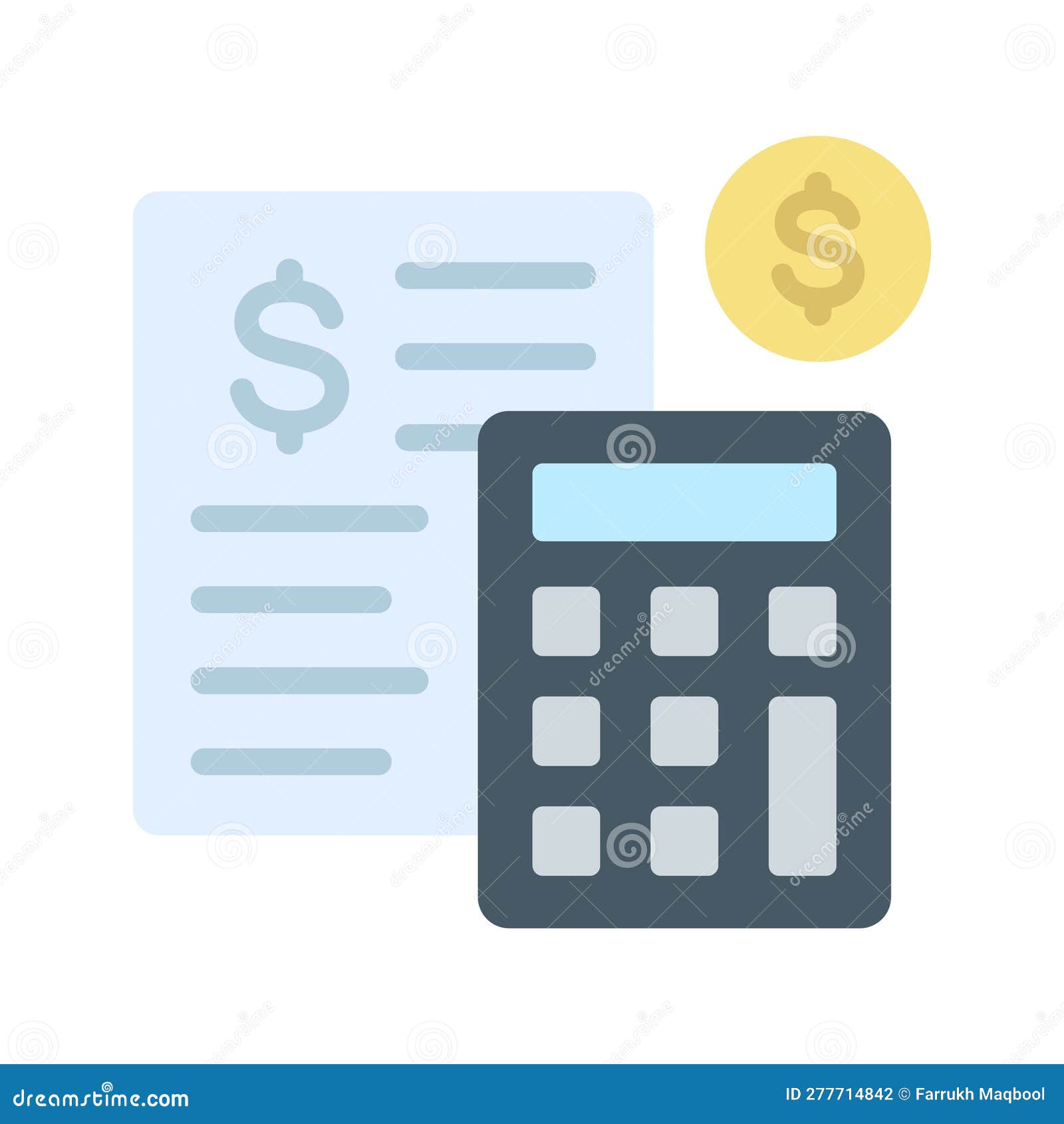 Budget Icon. Calculating And Planning Concept. Vector Linear Pictogram ...