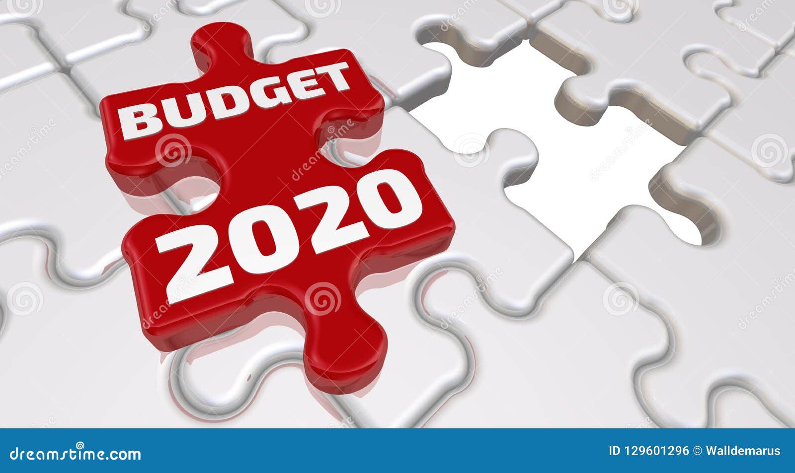 Budget 2020. the Inscription on the Missing Element of the Puzzle Stock ...