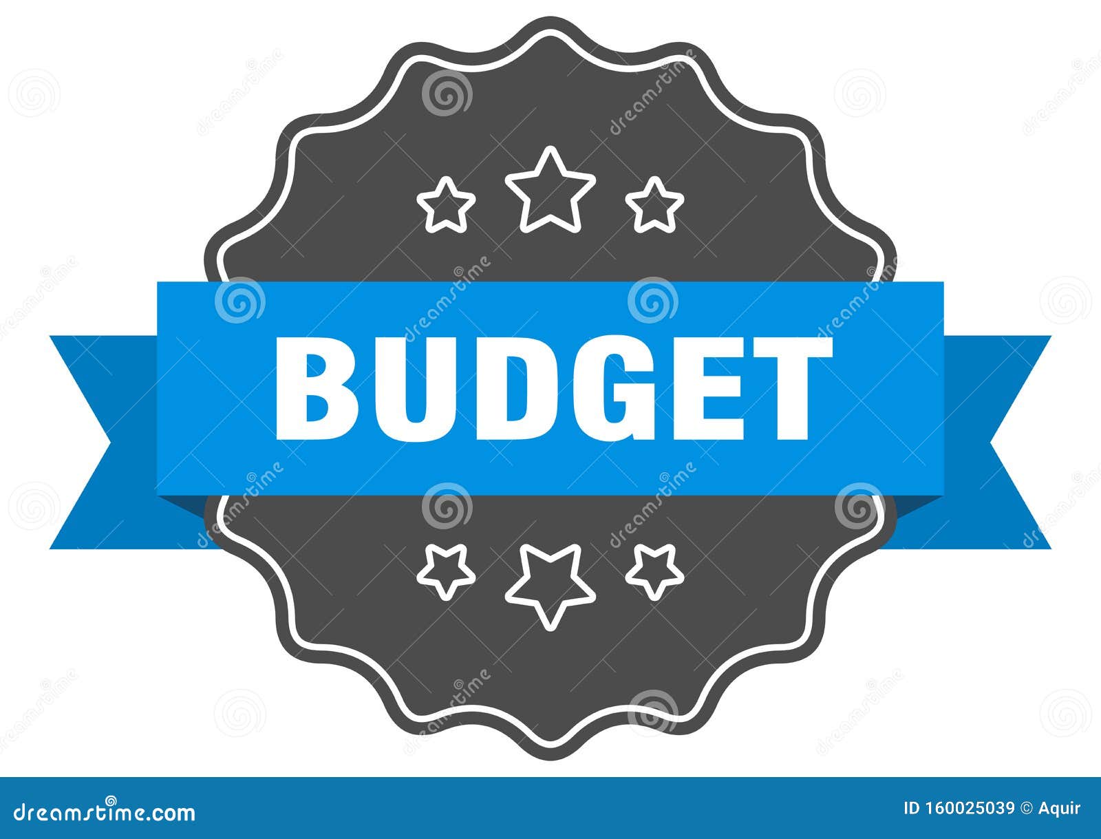 Budget label stock vector. Illustration of circle, emblem - 160025039