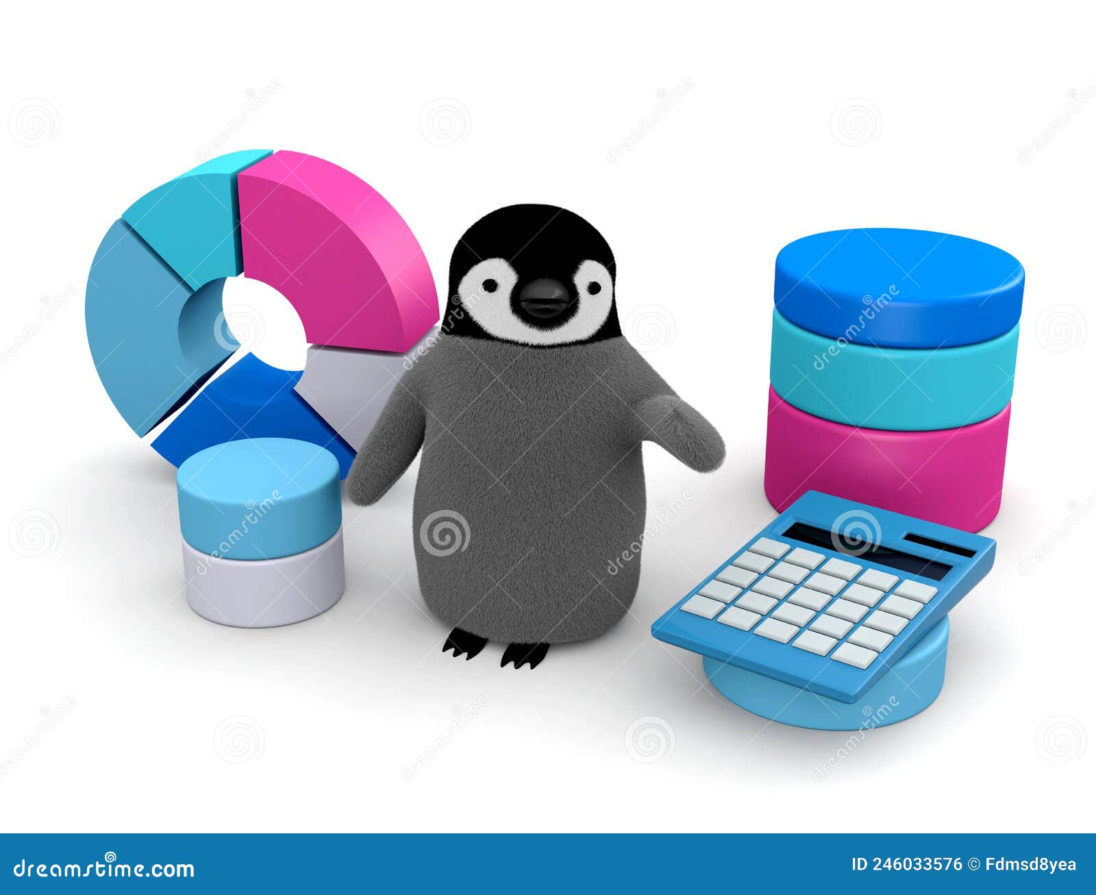 Budget managing penguin stock illustration. Illustration of sale ...